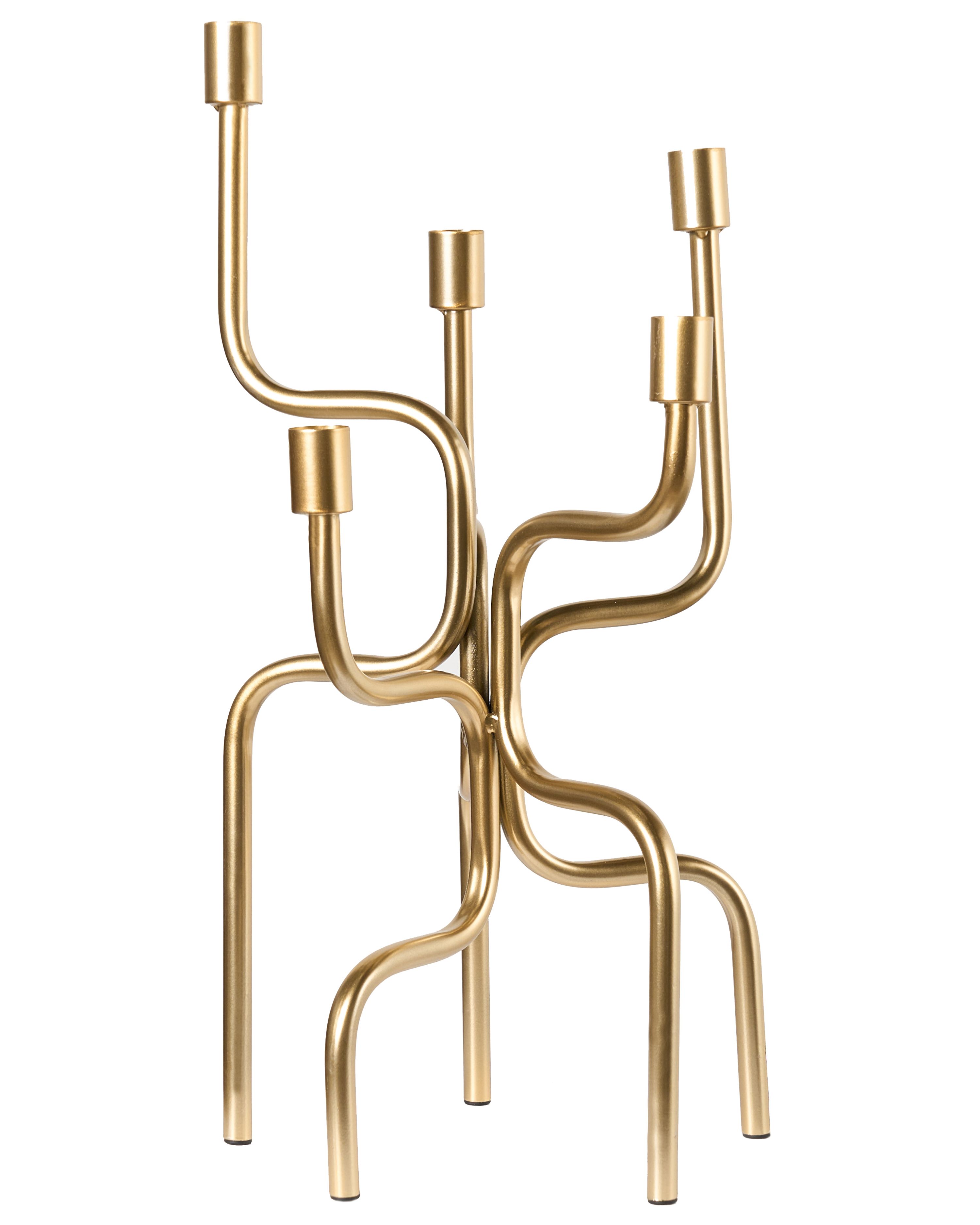 Candle Holder PORRTELA Metal 50 cm Gold | Beliani.co.uk