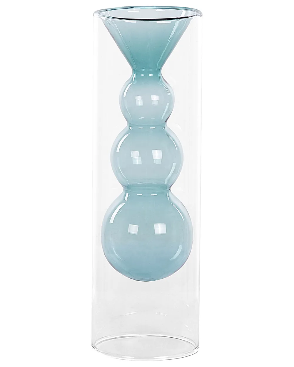 Blumenvase ELATOS Glas 23 cm Transparent | Beliani.ch