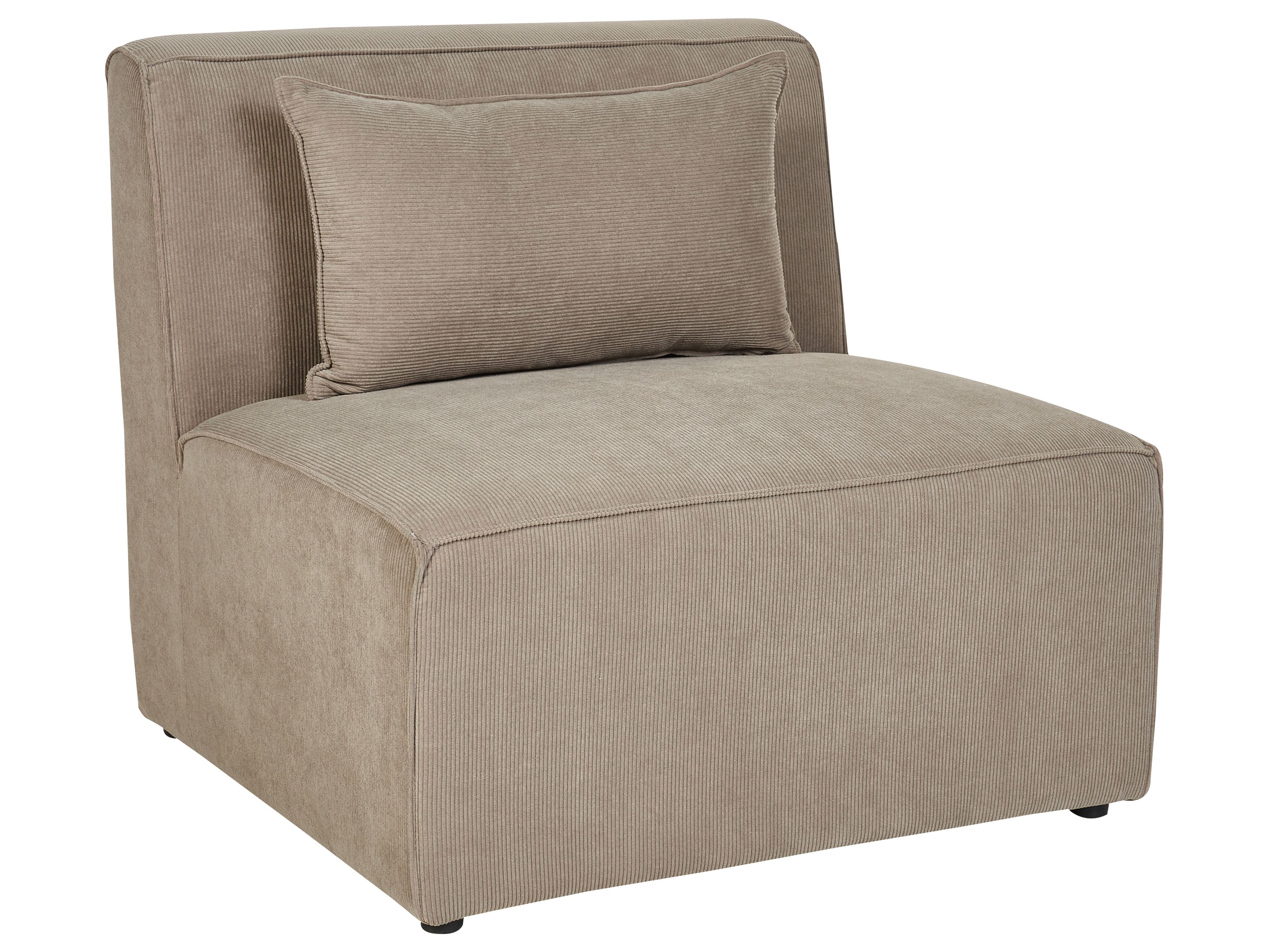 3 Seater Modular Jumbo Cord Sofa with Ottoman Taupe LEMVIG | Beliani.co.uk