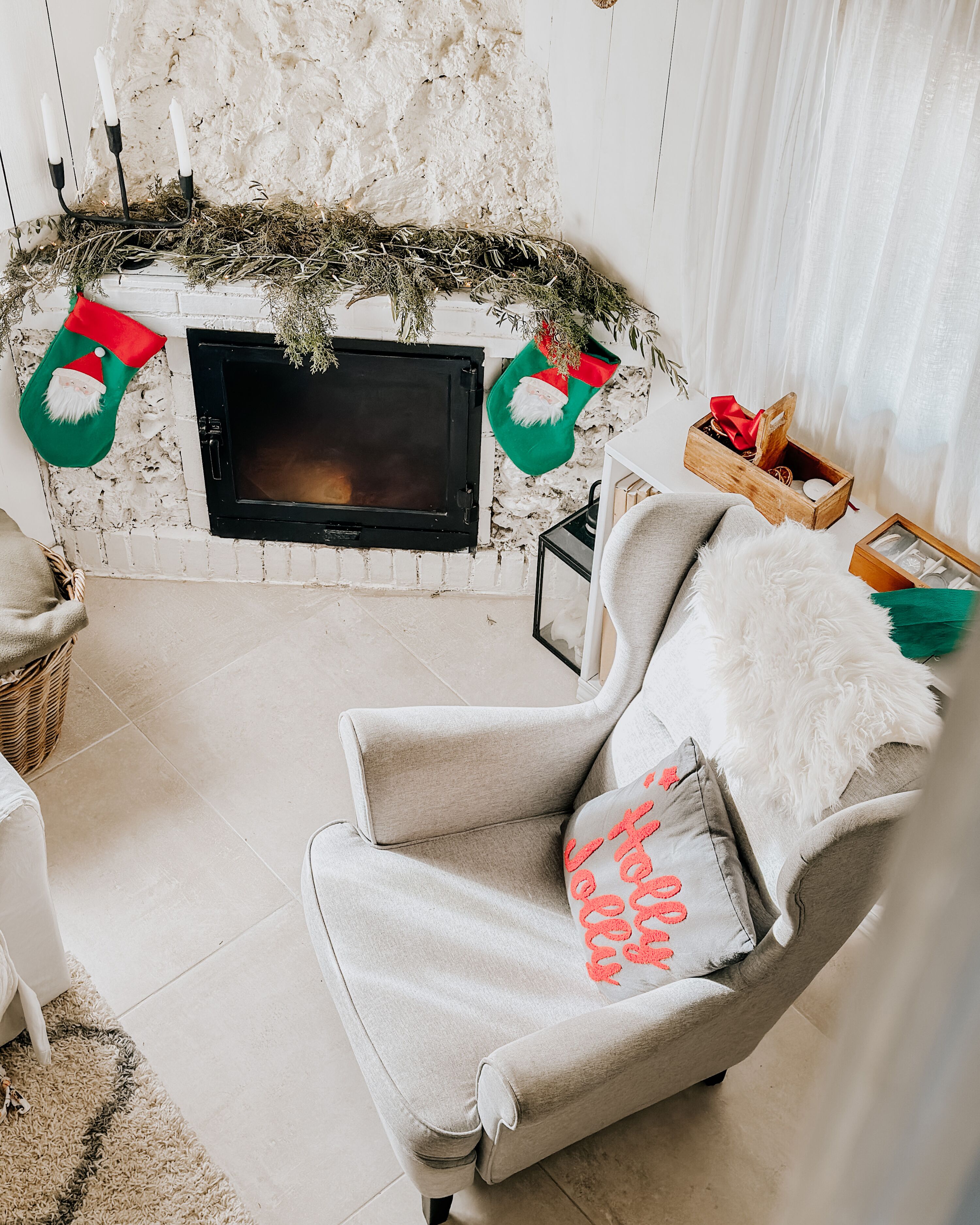 Ørelappstol ABSON Grå | Beliani.no