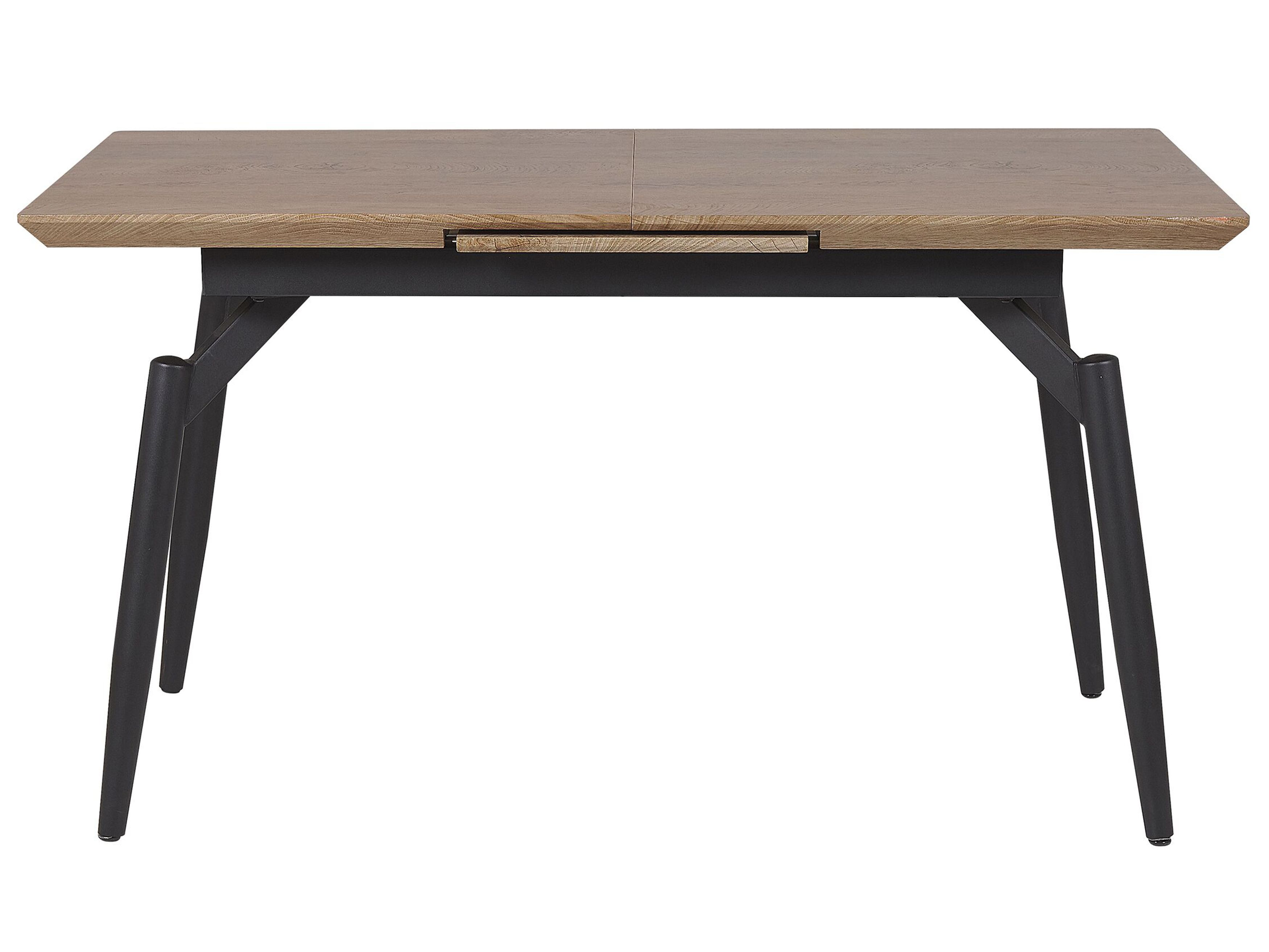 Table de salle à manger extensible effet bois foncé 140/180 x 80 cm ...