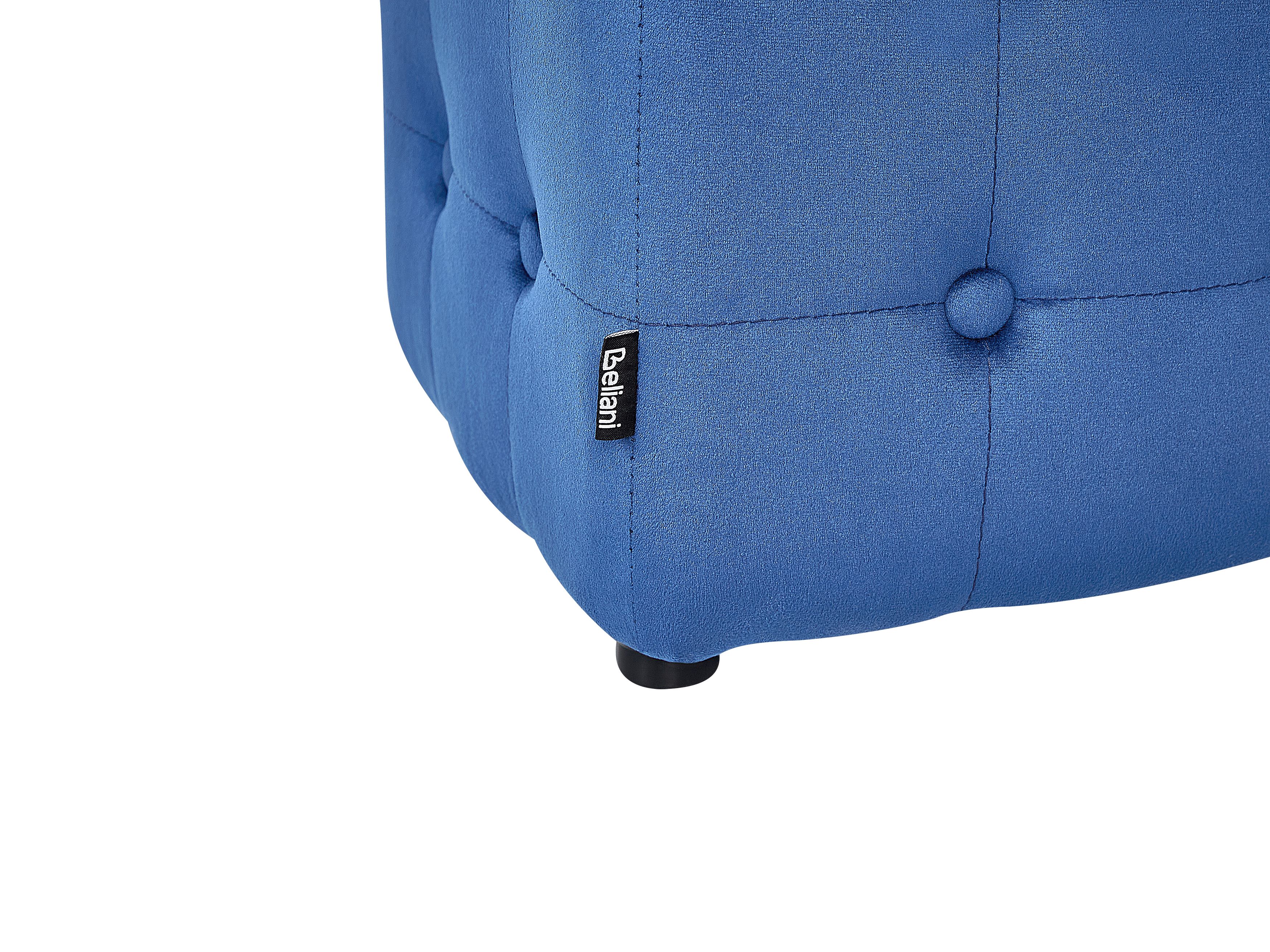 Velvet Pouffe Blue WISCONSIN | Beliani.co.uk