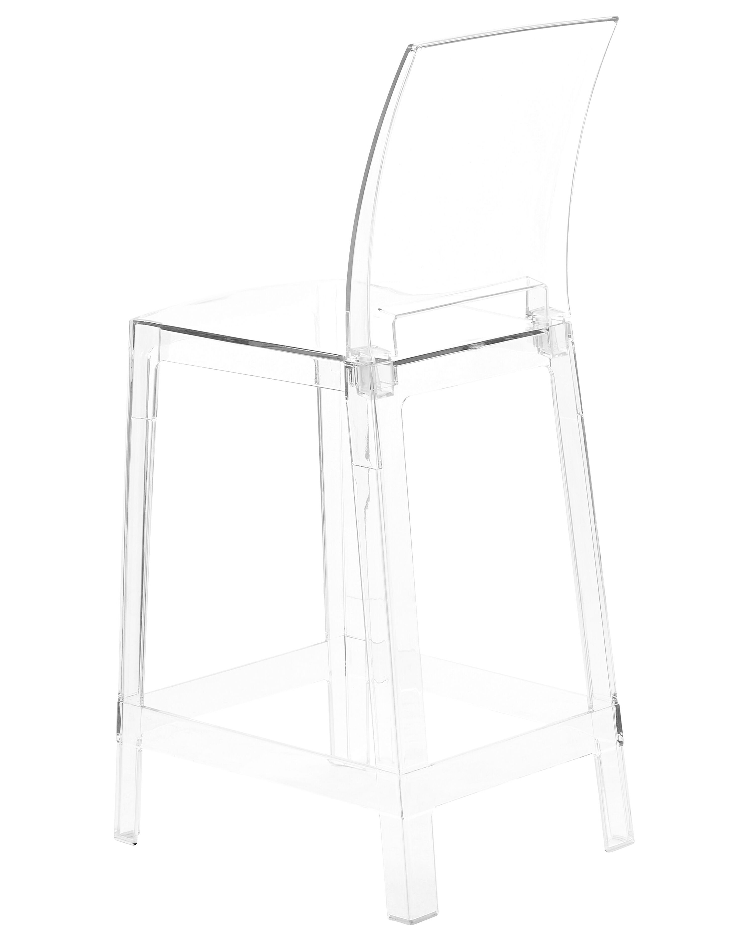 Set of 2 Bar Chairs WELLINGTON Transparent | Beliani.co.uk