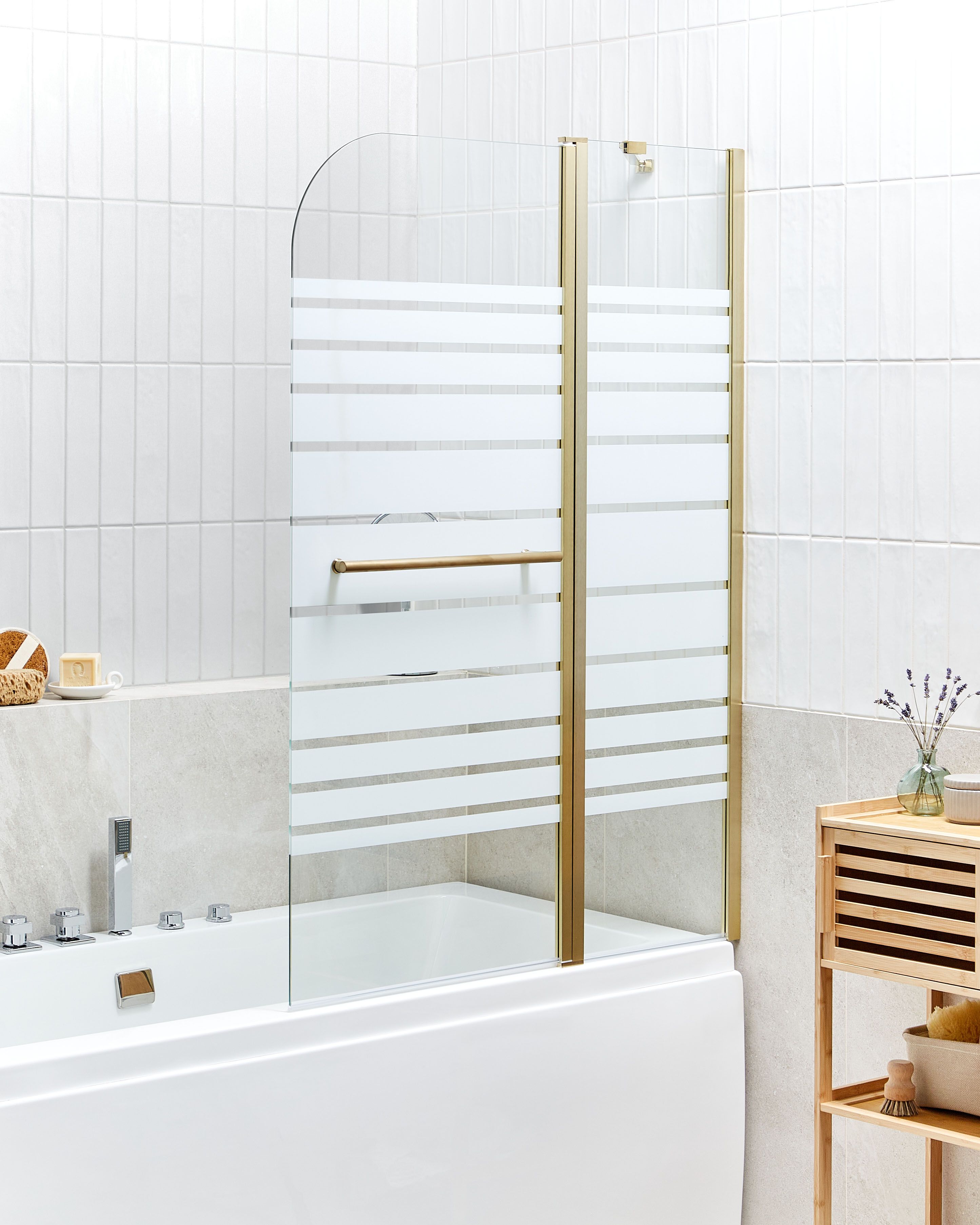 Kád paraván 140 x 100 cm Arany TUAPI | Beliani.hu