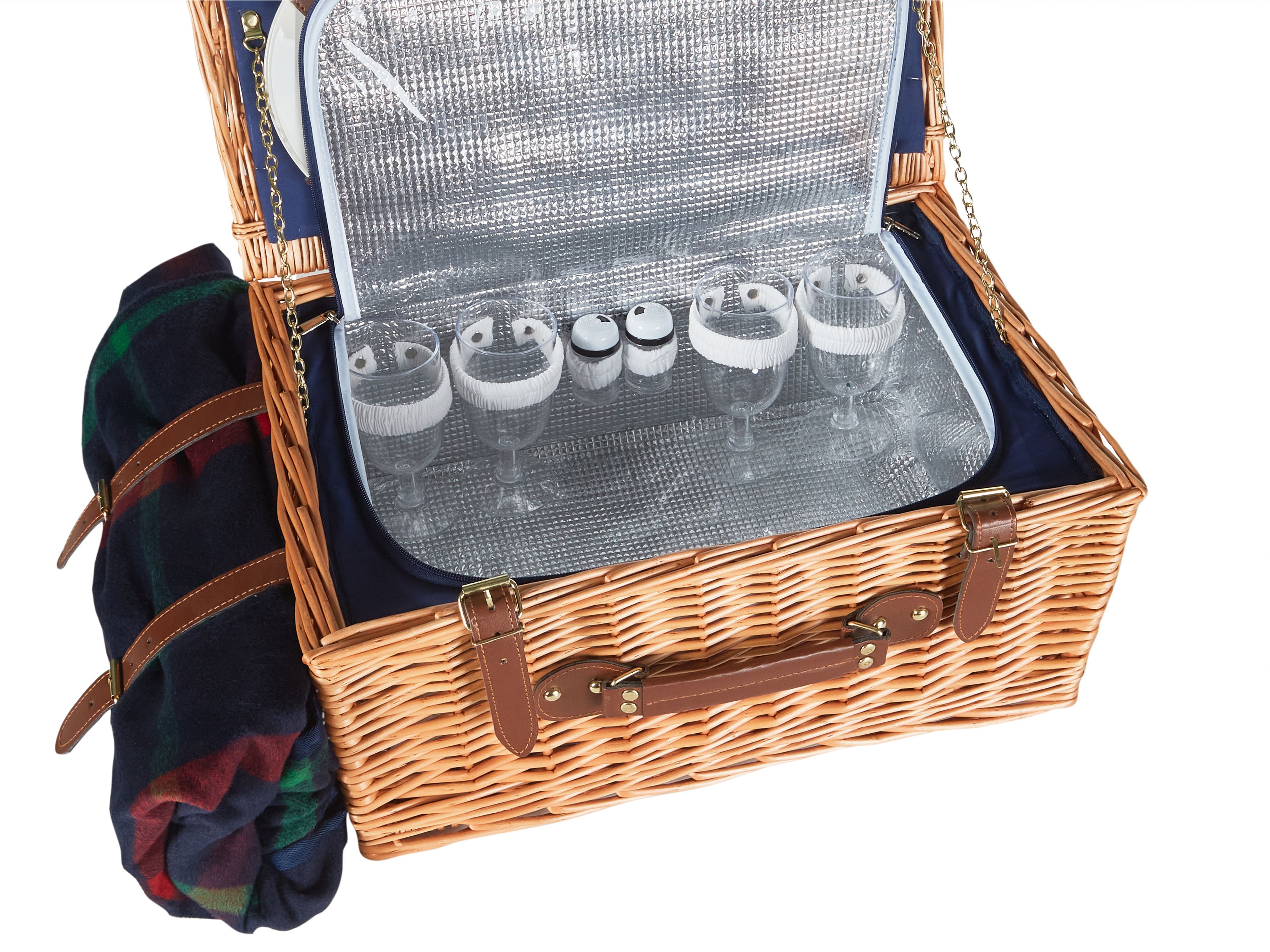 Cesto da Picnic CREPES Legno Marrone | Beliani.it