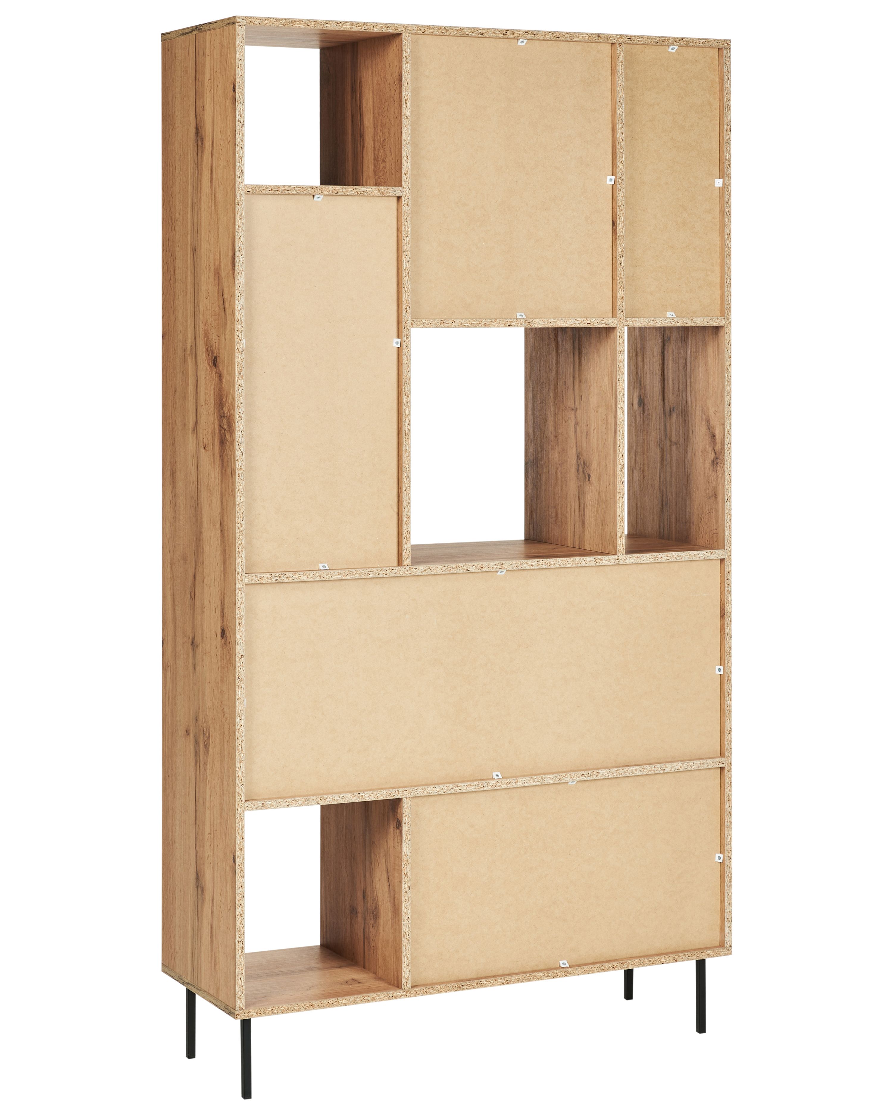 Mobile con 5 ripiani AMOS 185 cm Marrone chiaro | Beliani.it