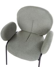 Set of 2 Dining Chairs ELY Boucle Light Green | Beliani.co.uk