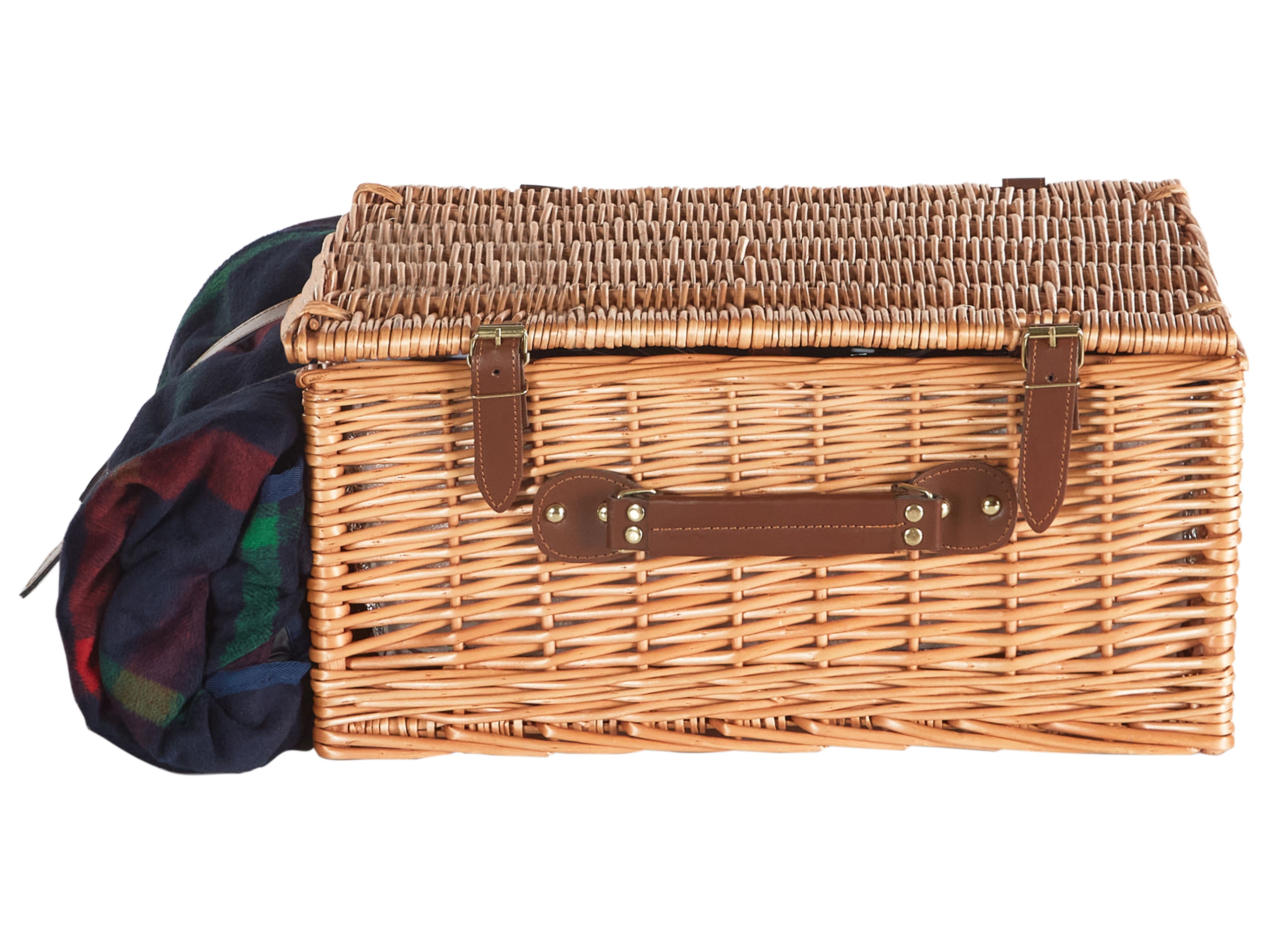 Picnic Basket CREPES Wood Brown | Beliani.co.uk