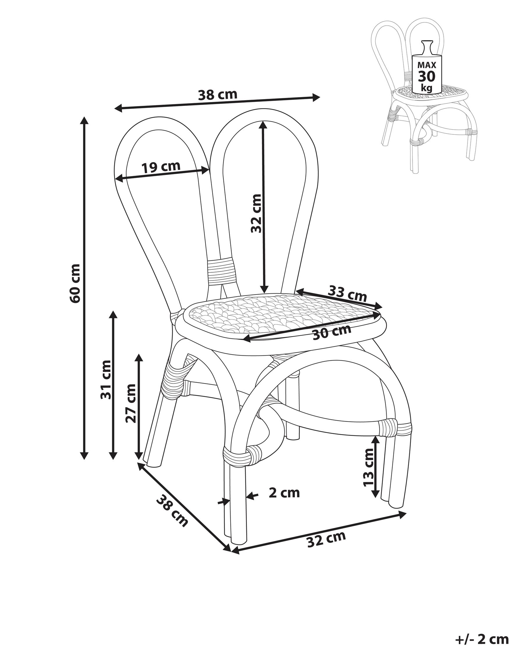 Barnstol DESIMI Rotting Mörklila | Beliani.se