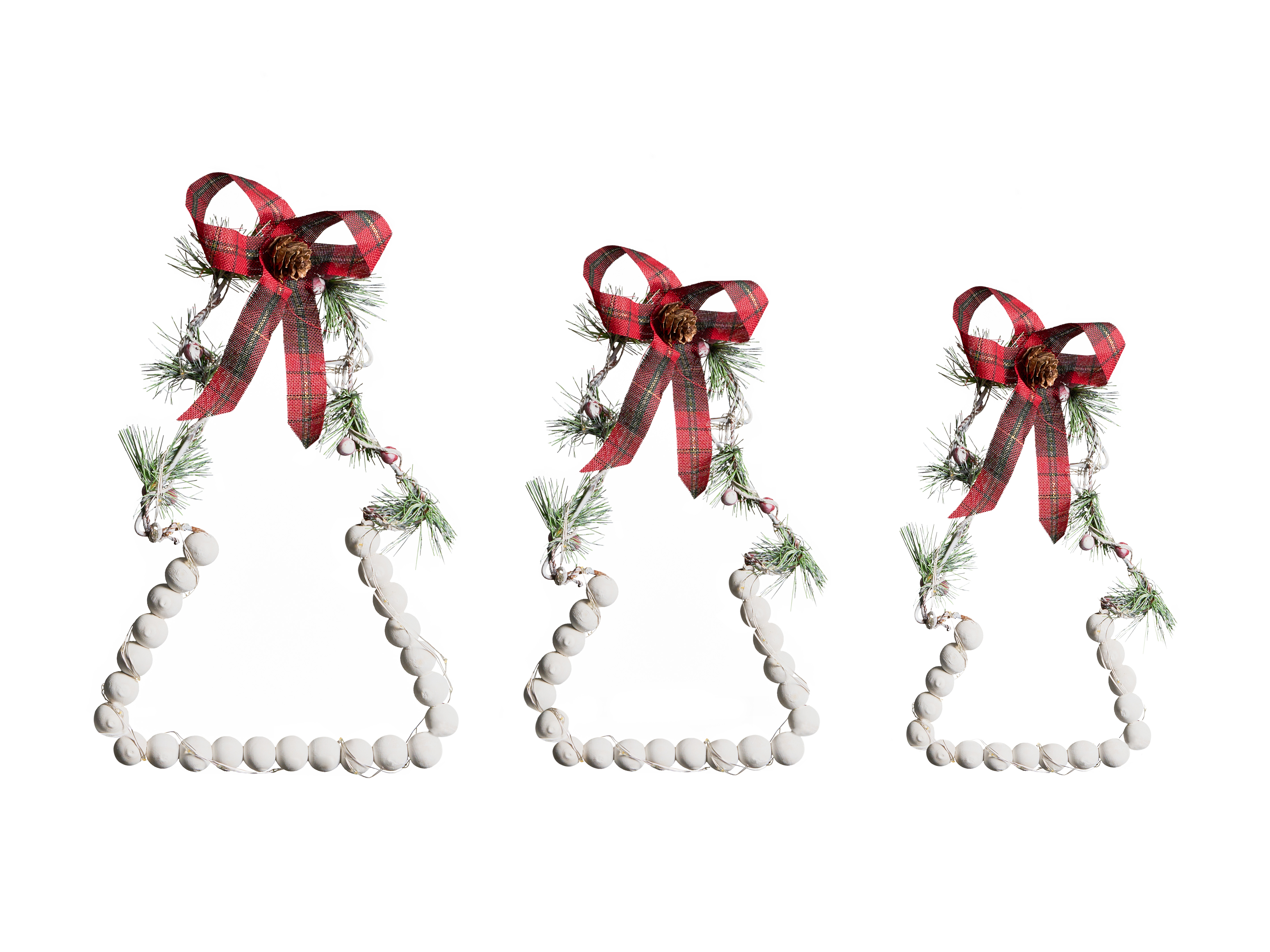 LED KYVESI Juletræ 20/25/30 cm Hvid | Beliani.dk