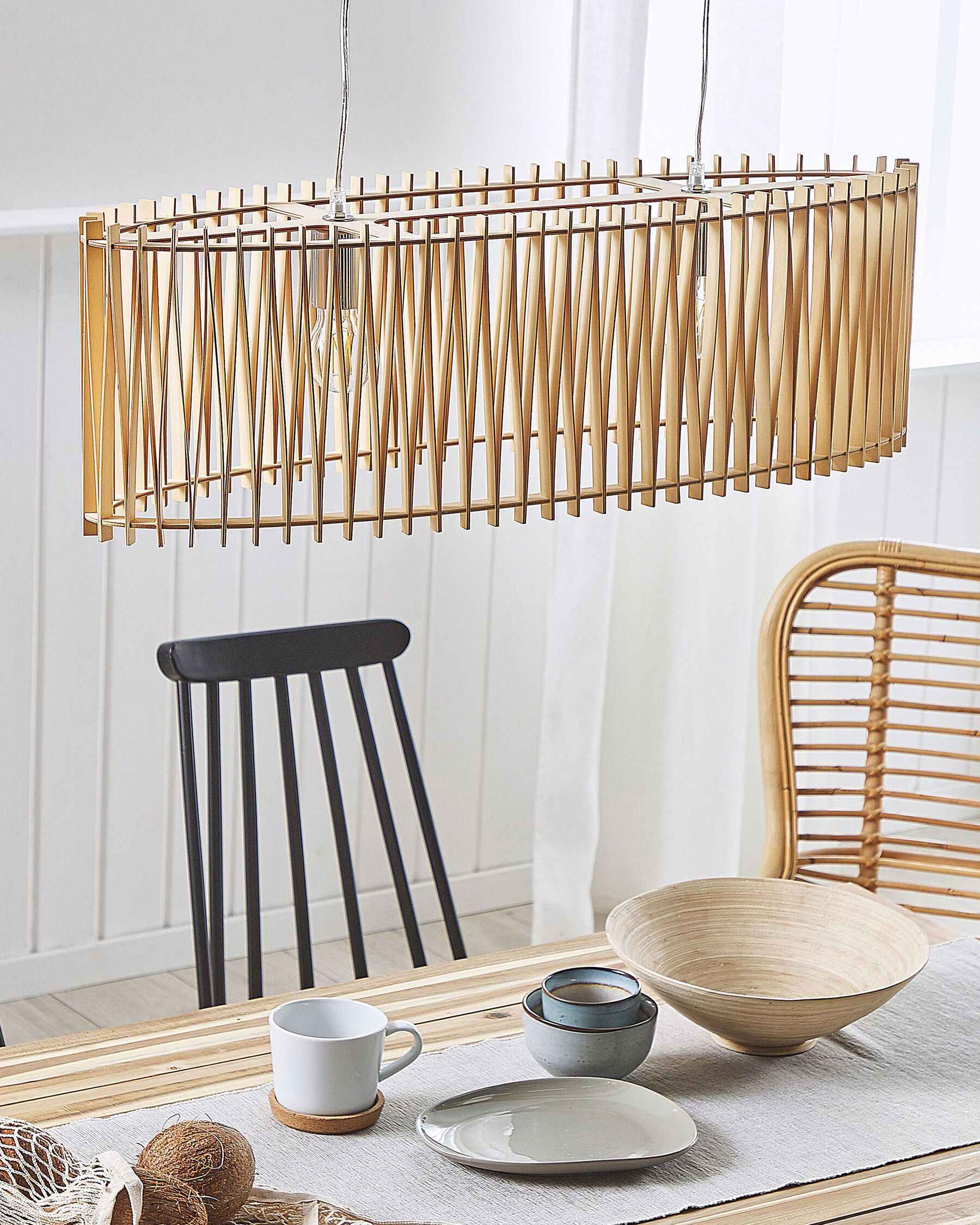 Pendant Lamp CHARI Light Brown | Beliani.co.uk