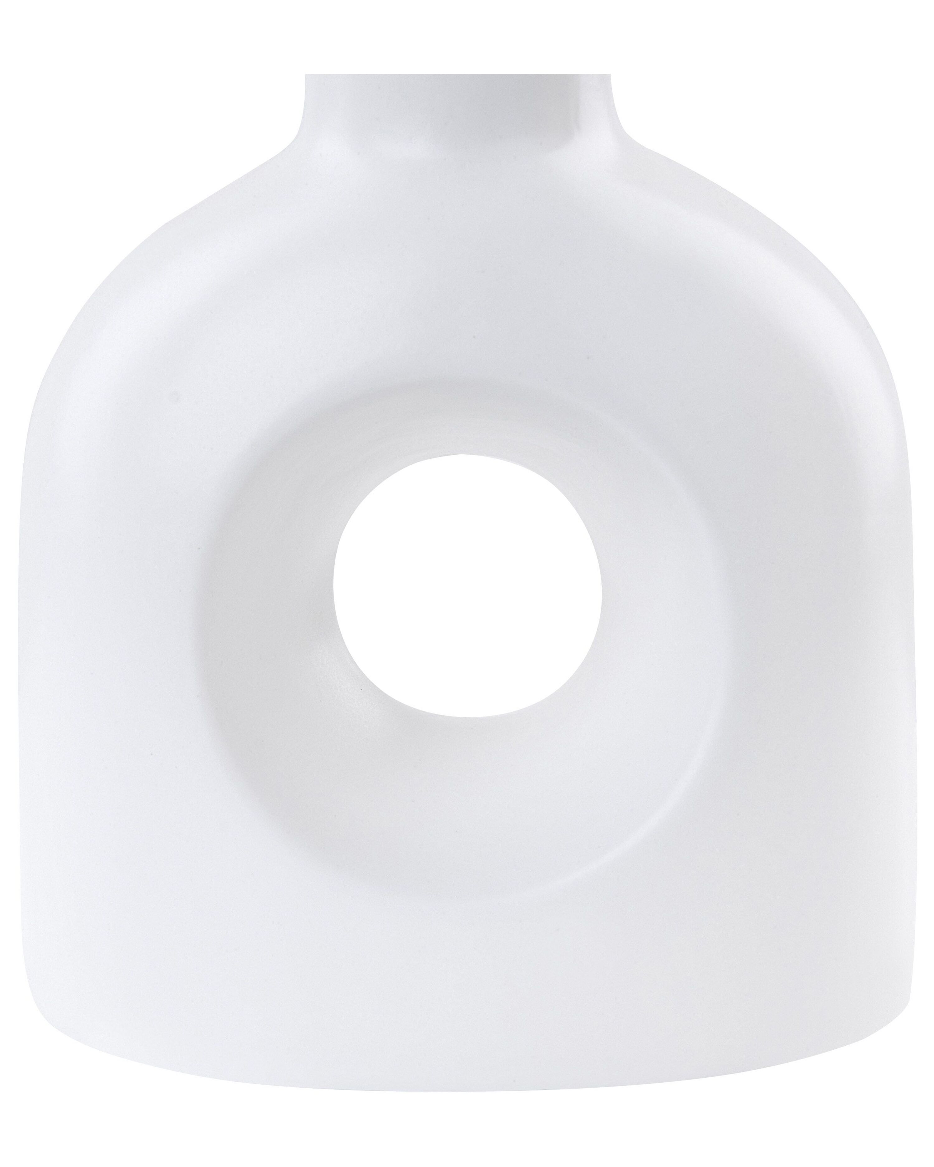 Blomvas THEBES Keramik 22 cm Vit | Beliani.se