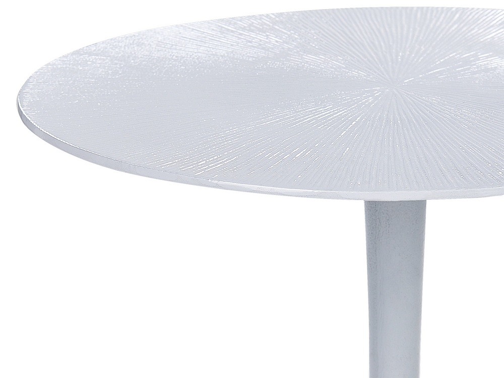 White metal round side table store