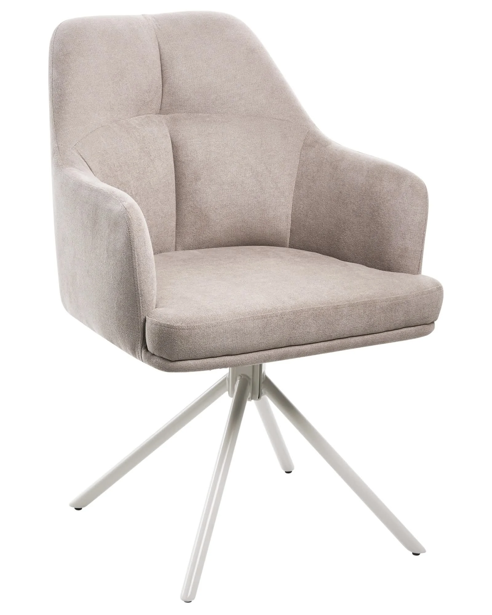 Set of 2 Dining Chairs MIRA Fabric Taupe | Beliani.es