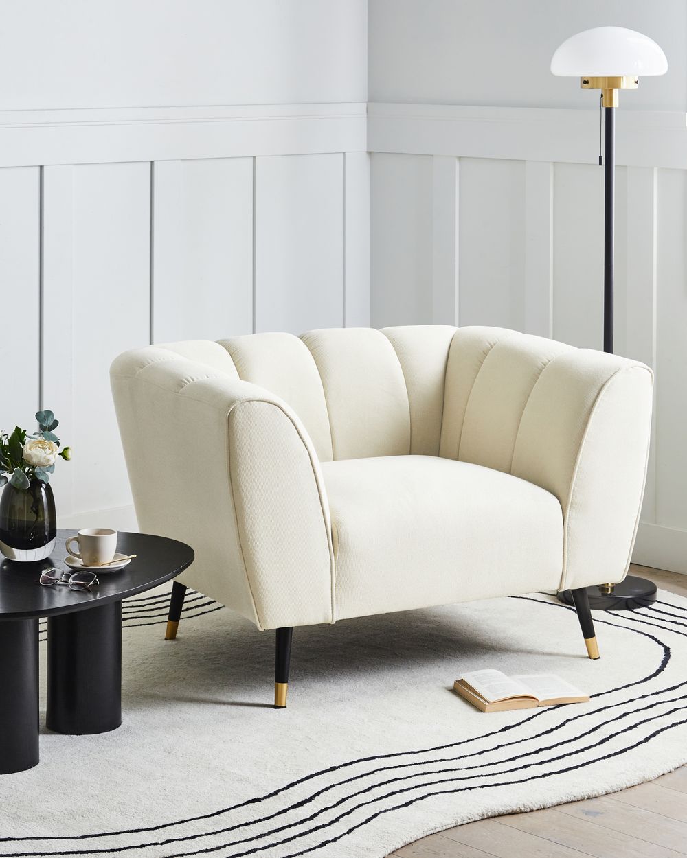 Corner Sofa 3 Seater ALTAN Fabric Green Left Hand | Beliani.co.uk