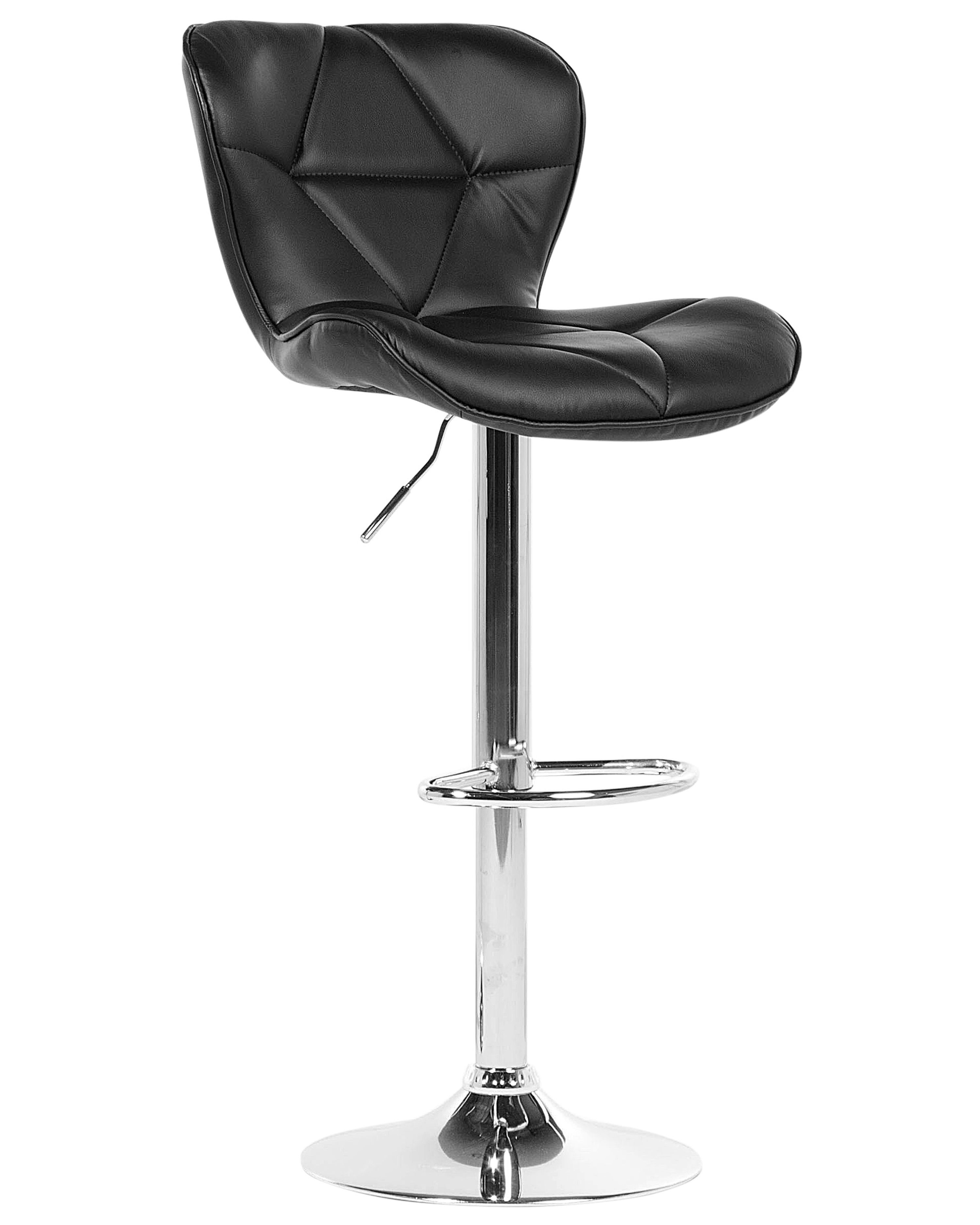 Kunstleder Barhocker 2er Set Schwarz VALETTA | Beliani.at