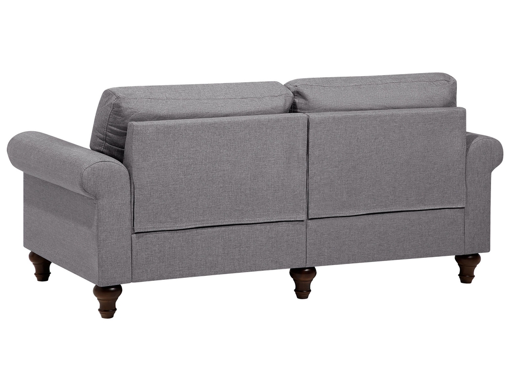3 Seater Fabric Sofa Grey OTRA II Beliani