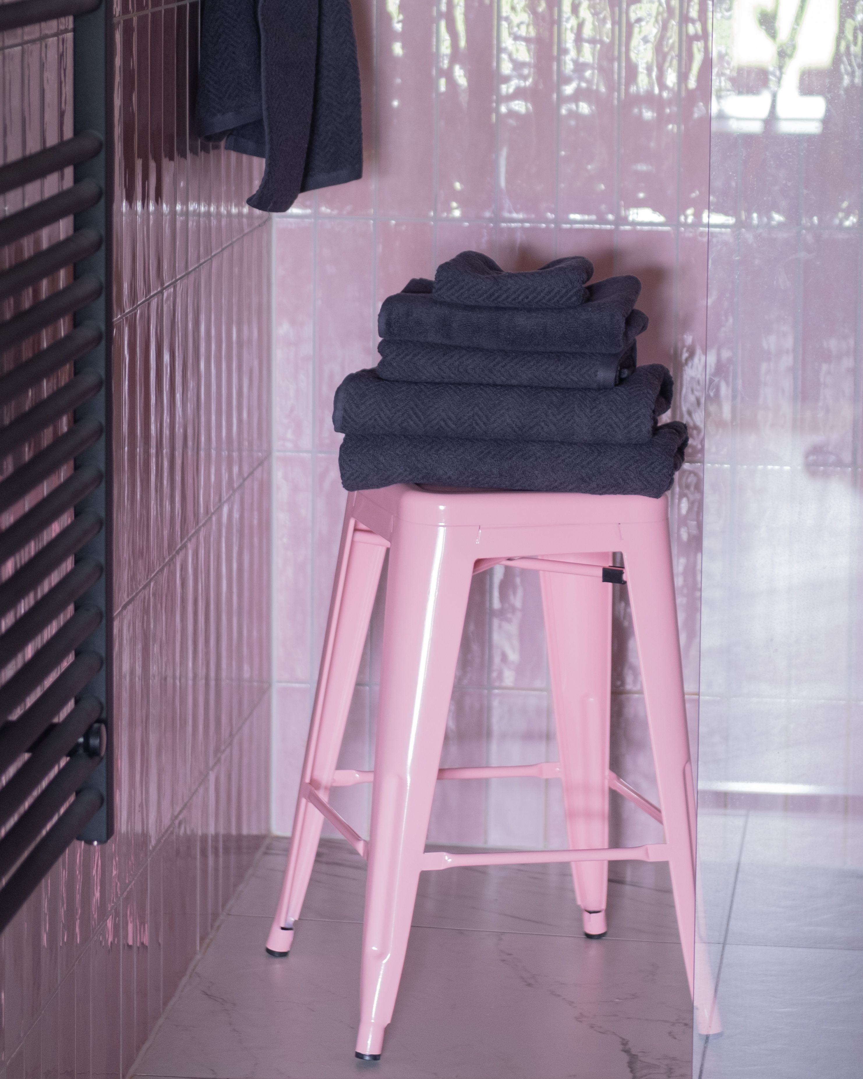 Pink metal bar stool store