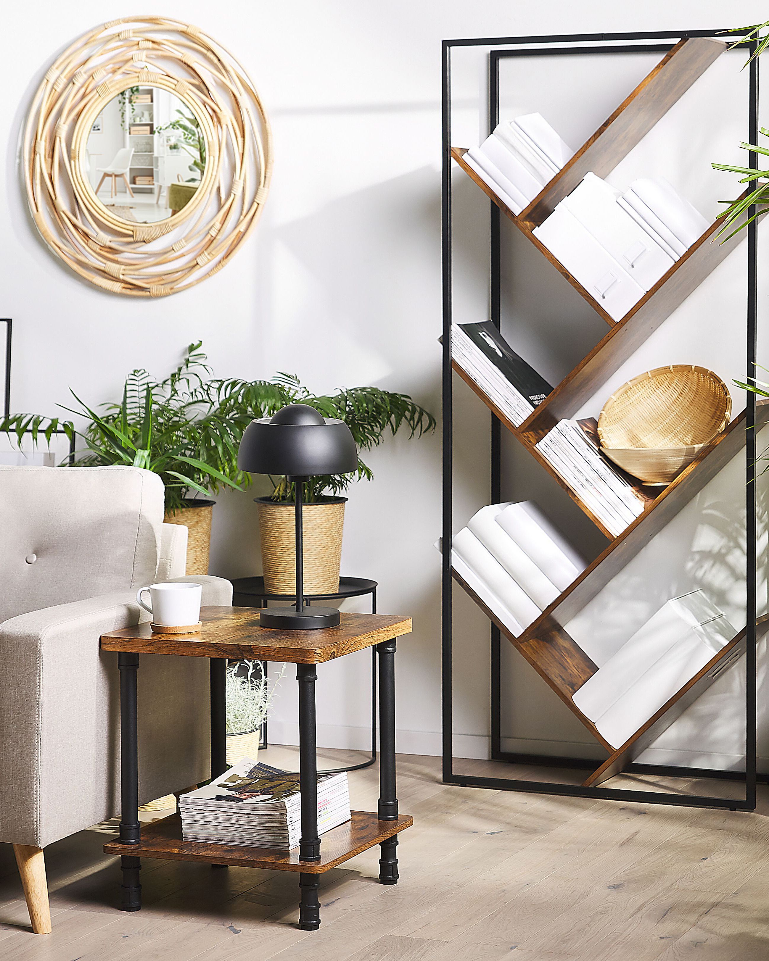 Stolik pomocniczy VERIL Ciemnobrązowy | Beliani.pl