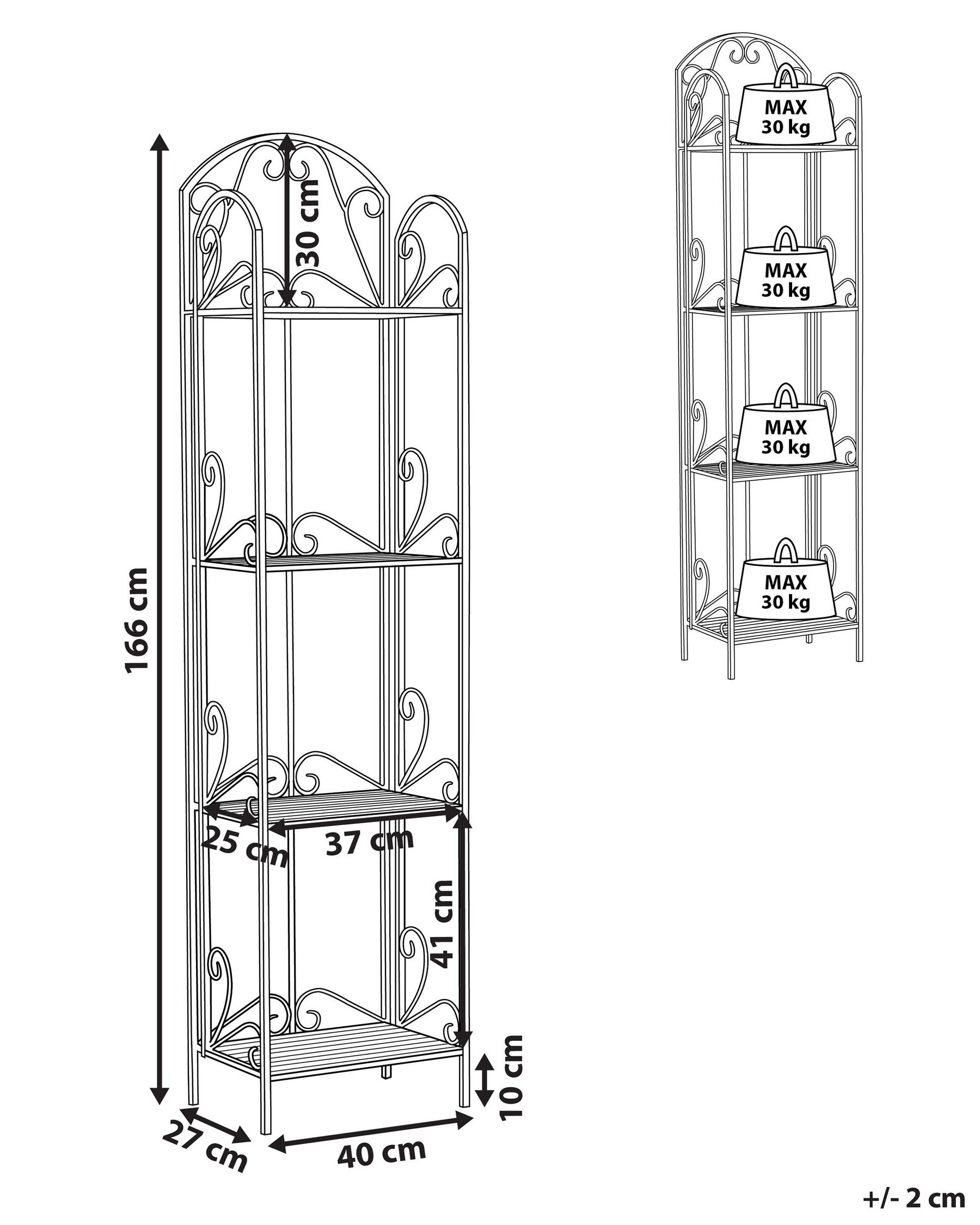 Shelving Unit VALDIVIA Metal Grey | Beliani.co.uk