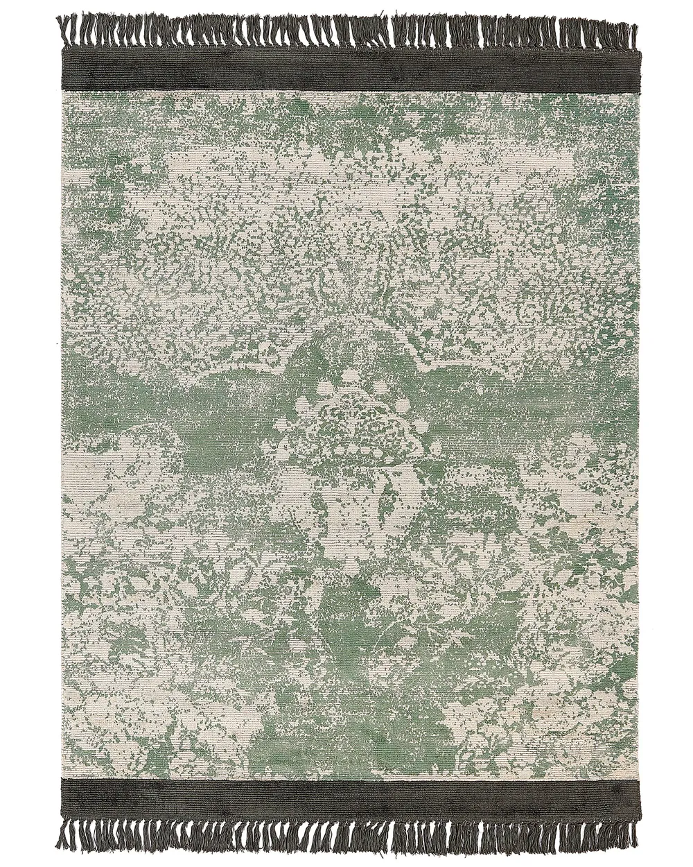 Rug BOYALI Dark Green 160 x 230 cm Viscose | Beliani.co.uk