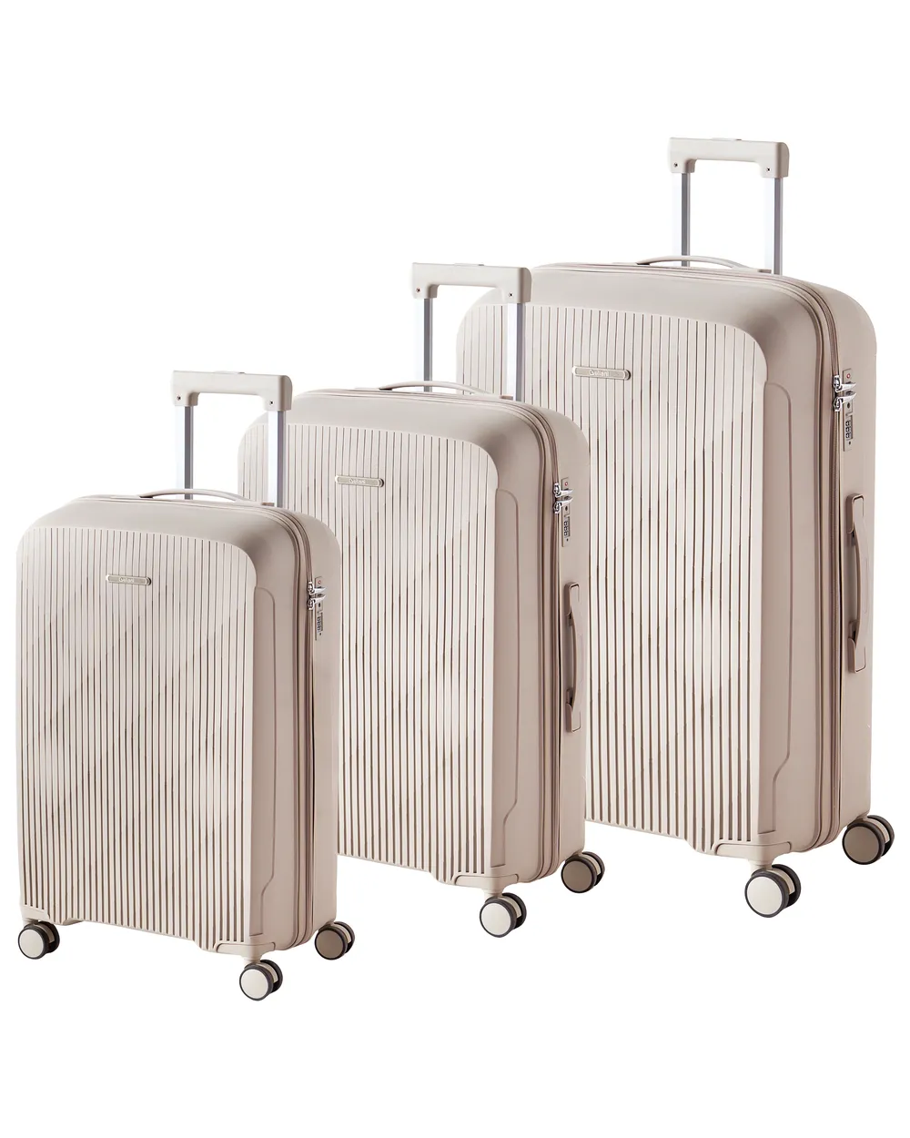 Conjunto de 3 malas rígidas TONSAI Creme claro | Beliani.pt