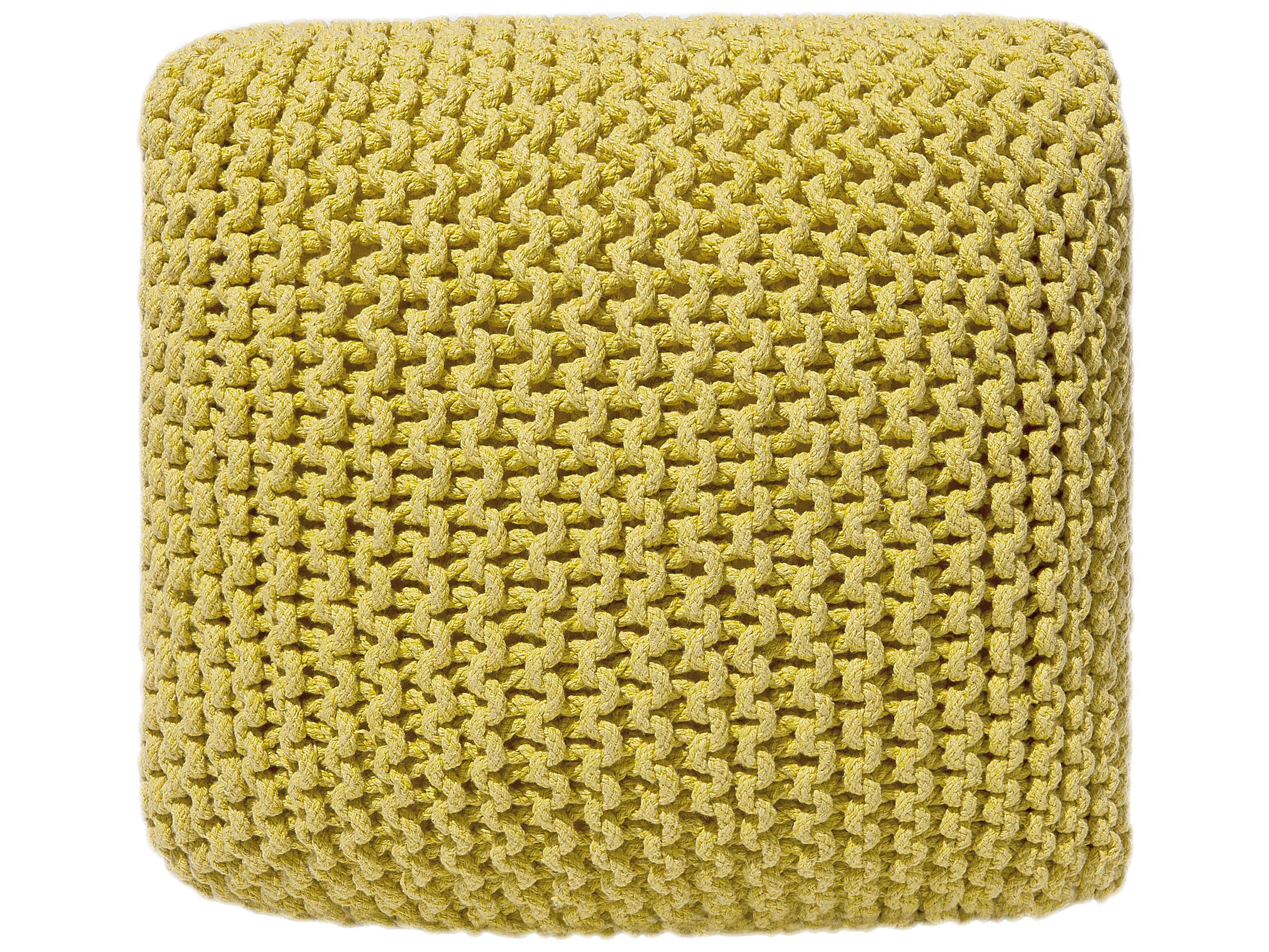 Pouffe CONRAD Cotton Yellow | Beliani.co.uk