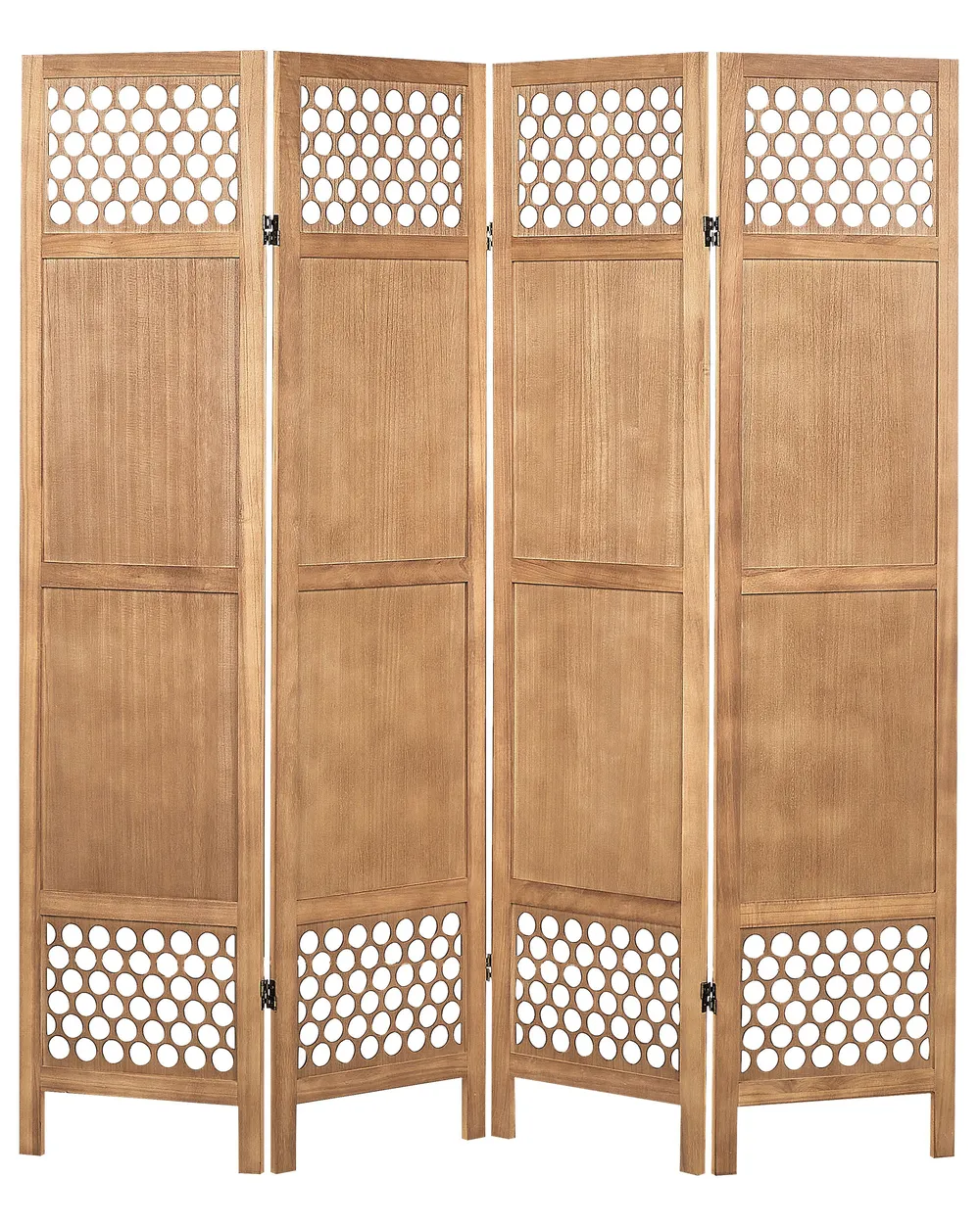Divisorio per ambienti a 4 pannelli CERTOSA Marrone chiaro 163 cm 170 ...