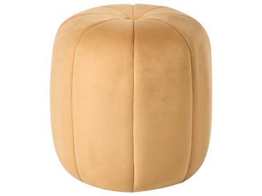 Pouffe SELBY Velvet Mustard | Beliani.co.uk
