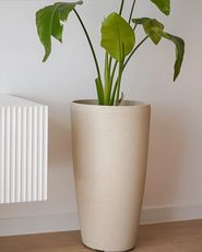 Cache-pot ABDERA Pierre 31 cm Beige clair | Beliani.fr