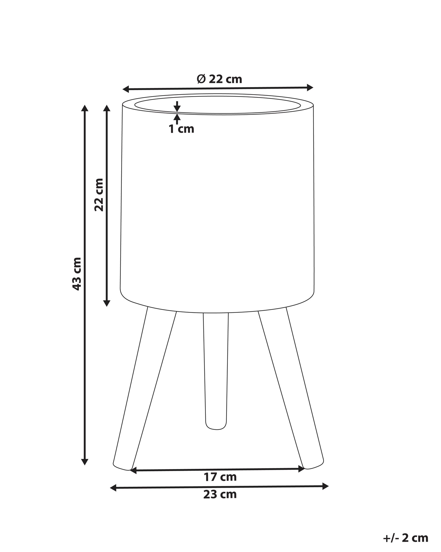 Elevated Plant Pot PREWEZA 23 cm Off-White | Beliani.co.uk