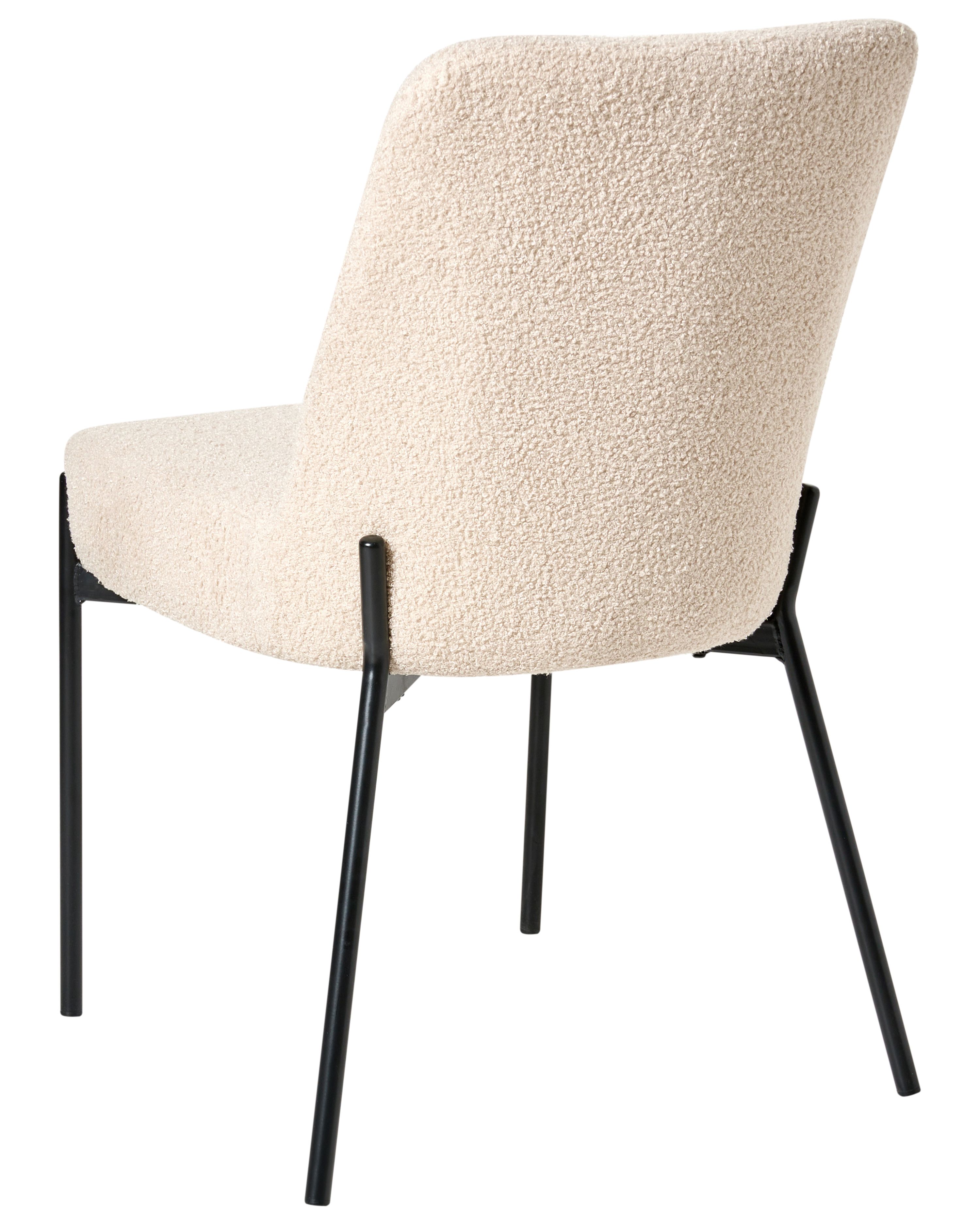 Sett med 2 stoler MALIN Bouclé Lys beige | Beliani.no