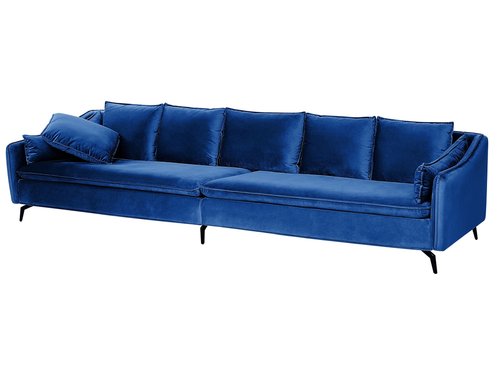 Velvet Sofa Navy Blue AURE Beliani