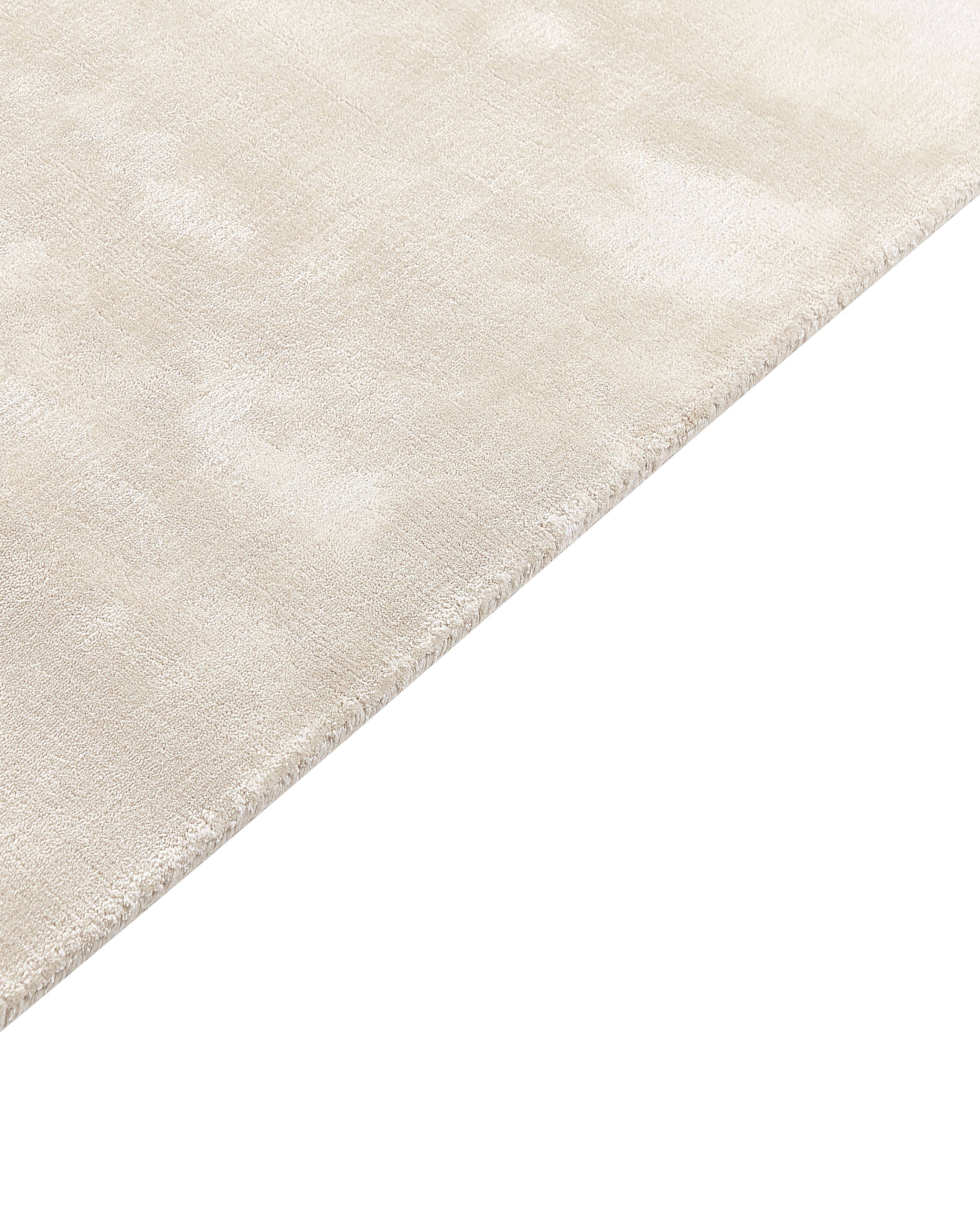 Viscose Area Rug 80 x 300 cm Light Beige GESI II | Beliani.co.uk