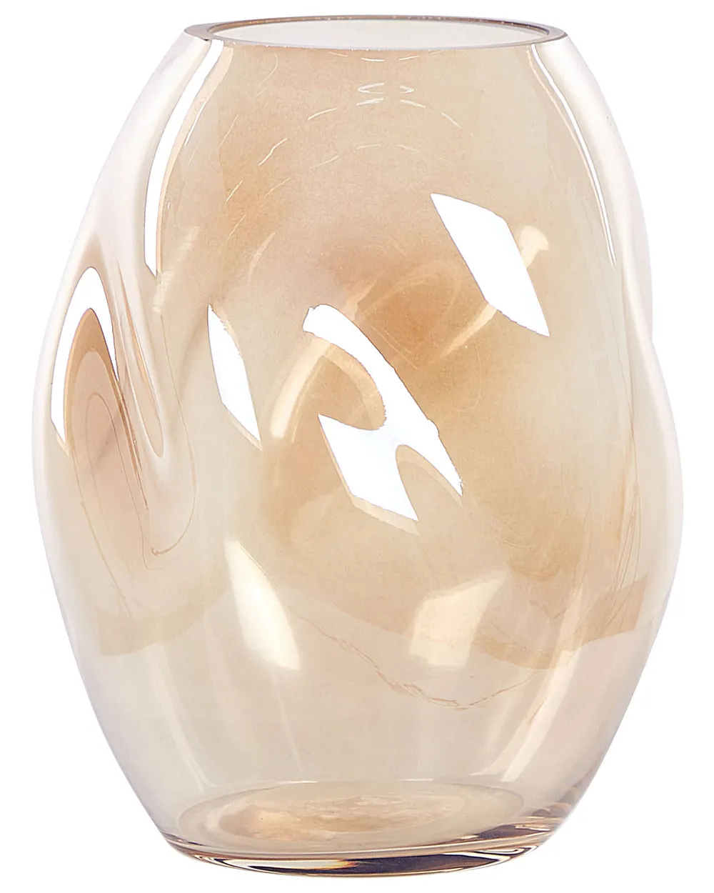Flower Vase MITATA Glass 20 cm Grey | Beliani.co.uk