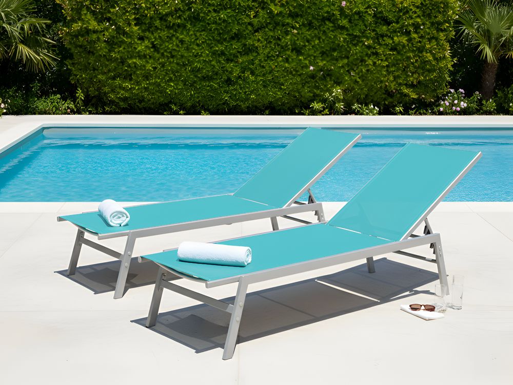 Liggestol PORTOFINO Metal Sort | Beliani.dk