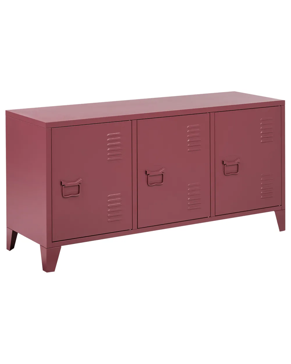 Storage Unit CARDIFF Metal Dark Red | Beliani.co.uk