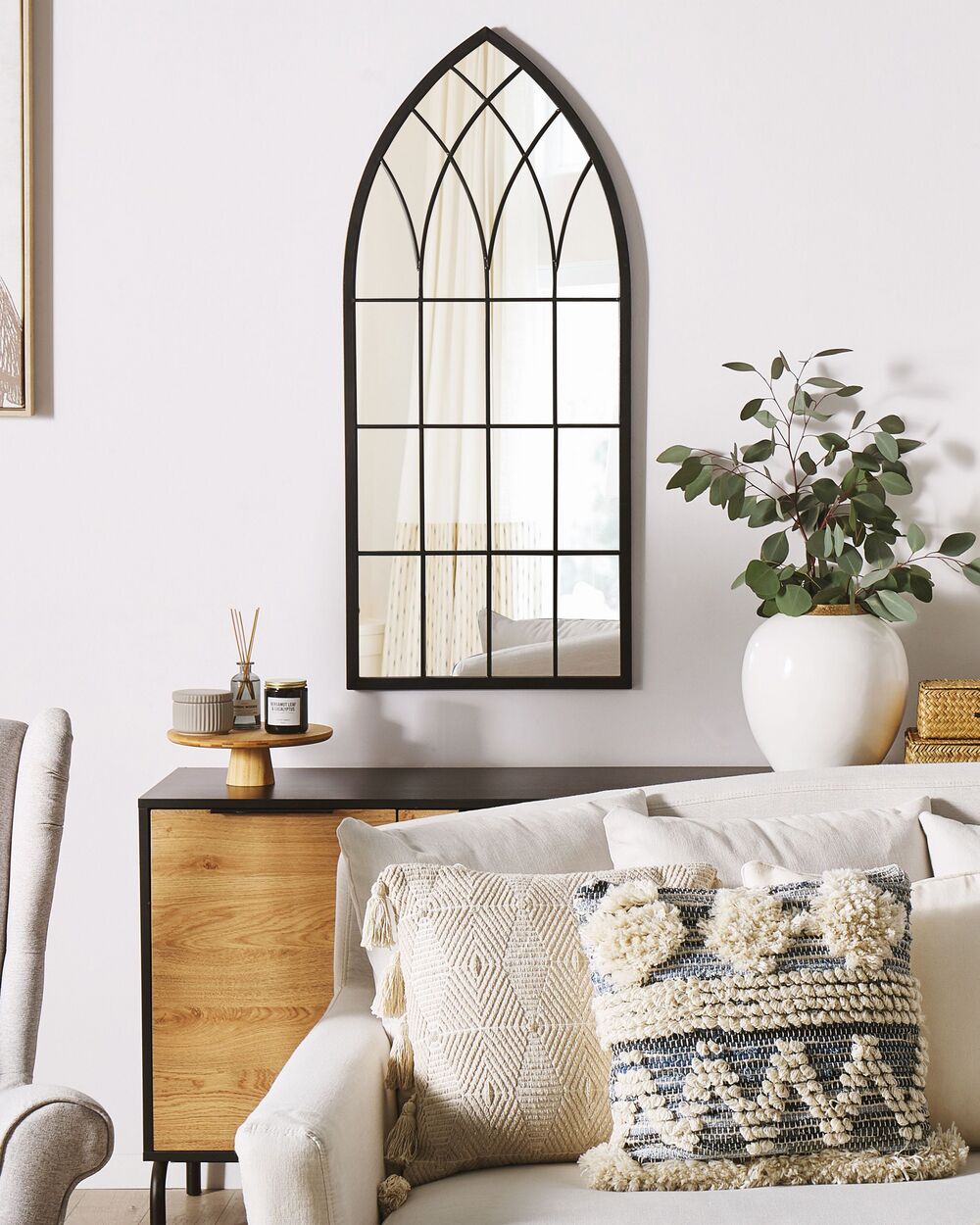 Wall Mirror CROSSES 60 cm 170 cm Metal Gold | Beliani.co.uk