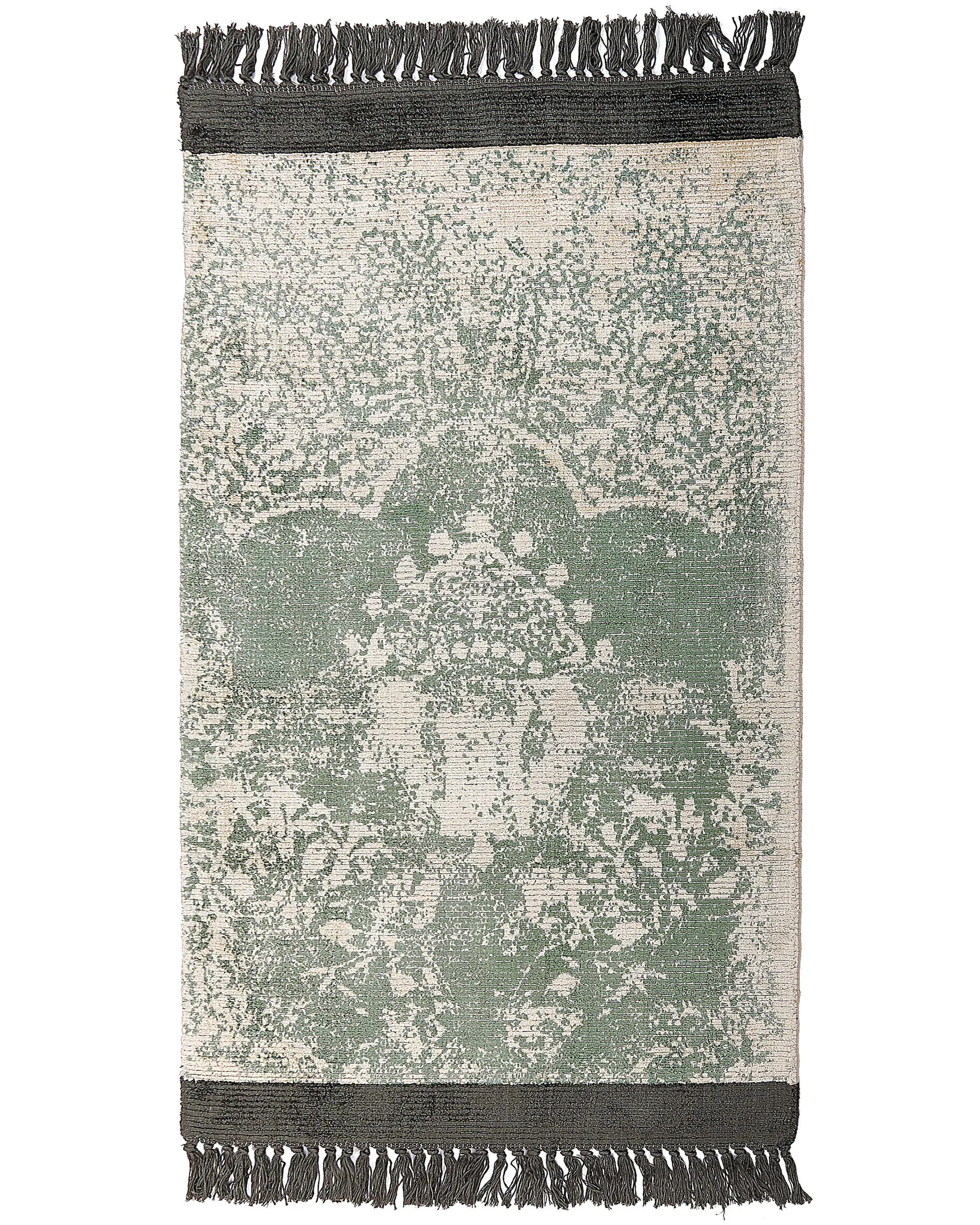 Rug AKARSU Green 80 x 150 cm Viscose | Beliani.co.uk