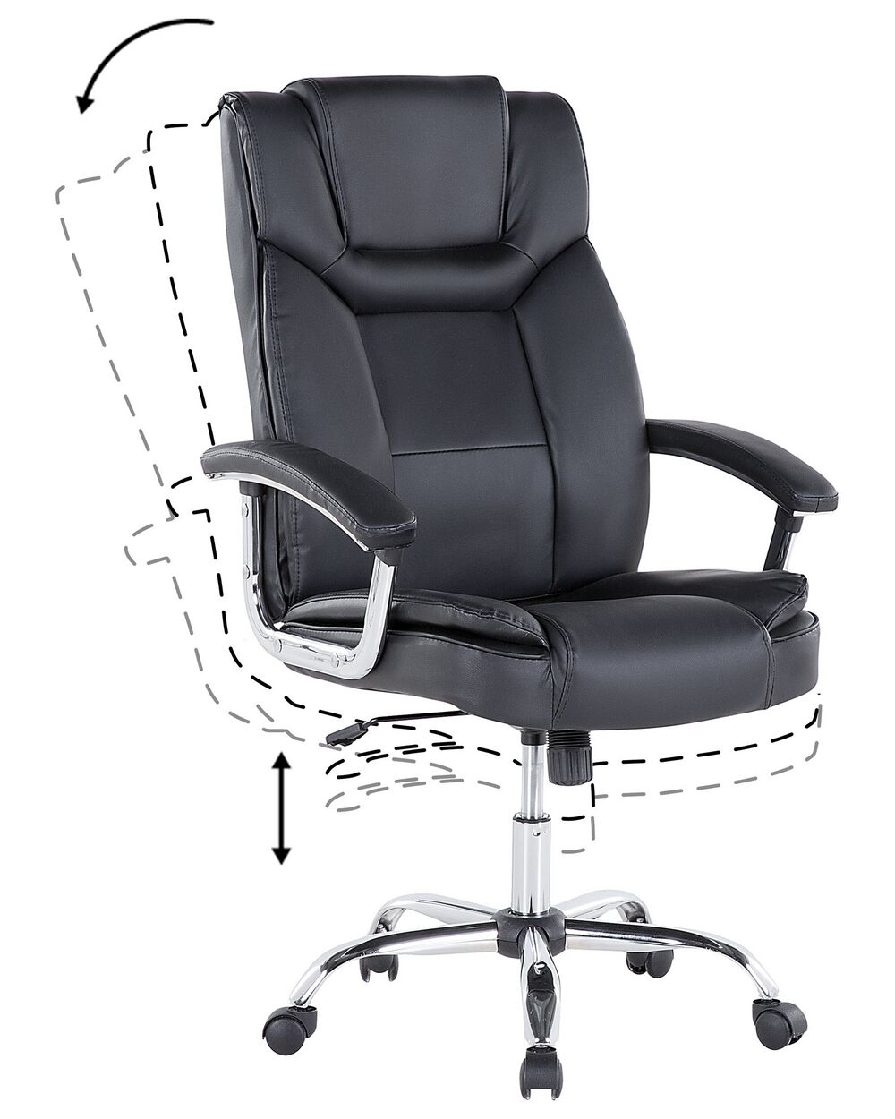 Executive Chair Faux Leather Black ADVANCE Beliani