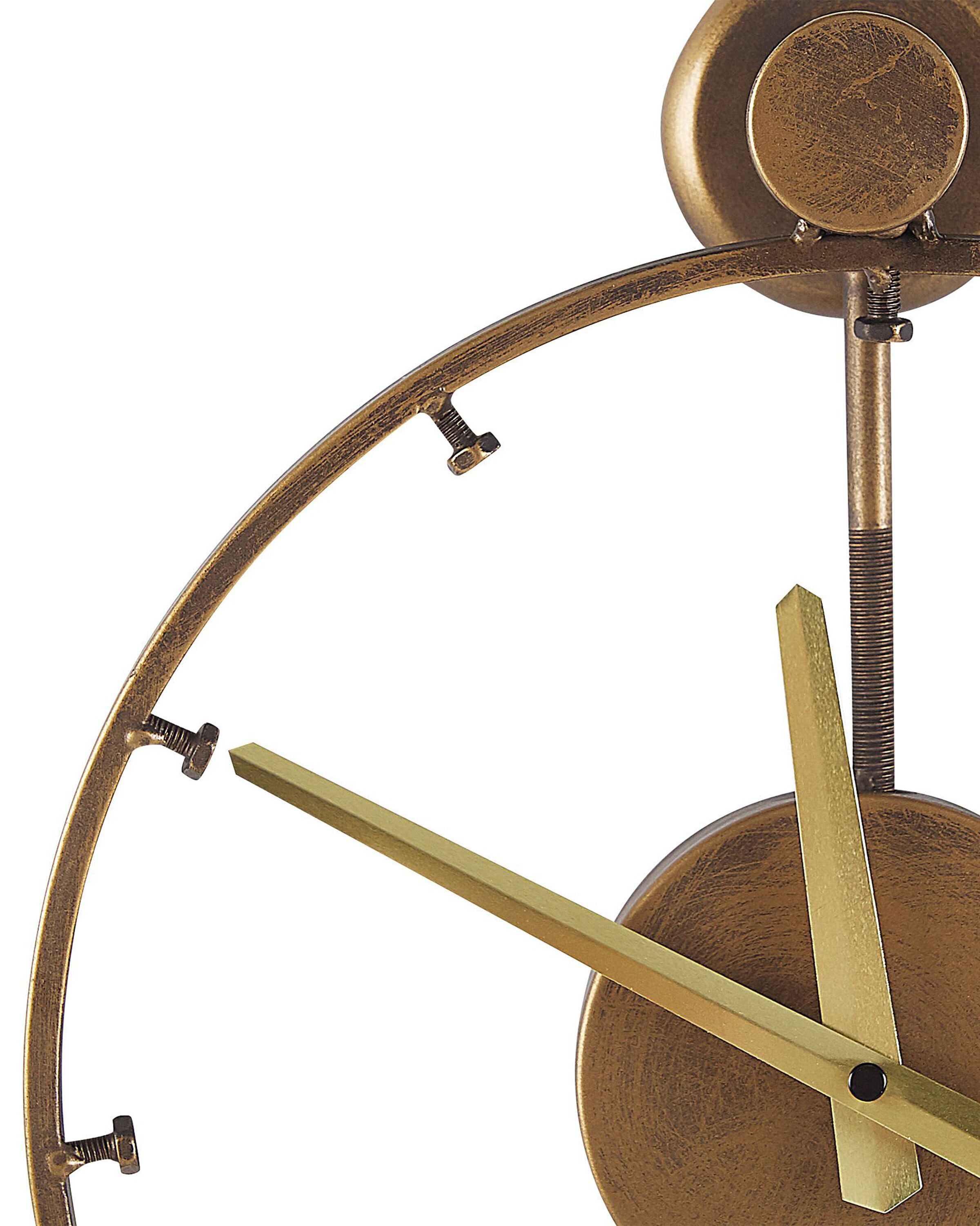 Wall Clock EMMEN 31 cm Metal Gold | Beliani.co.uk