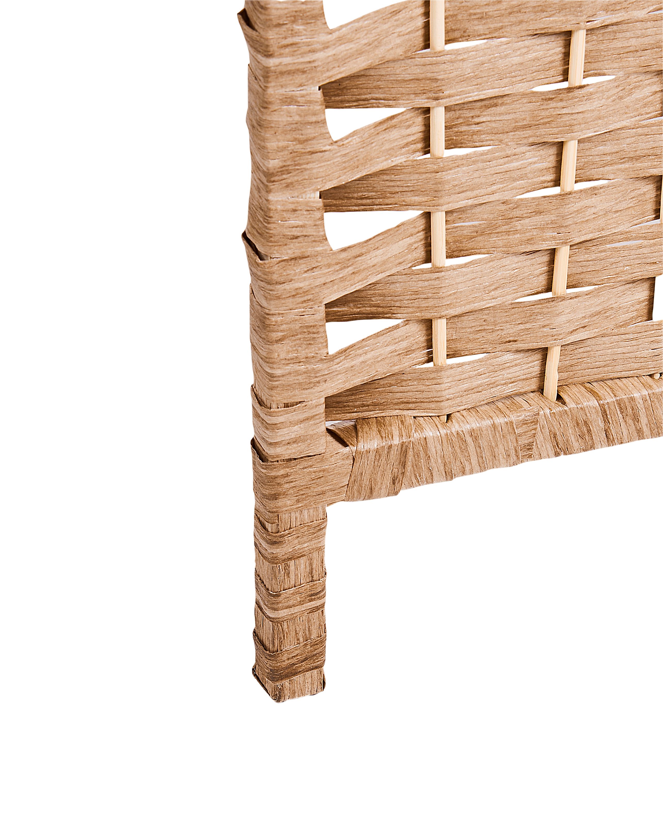 4 Panel Room Divider TRAFOI Light Wood 158 cm 170 cm | Beliani.co.uk