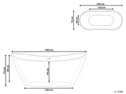 Fristående badkar ANTIGUA 1800 x 780 mm Vit | Beliani.se