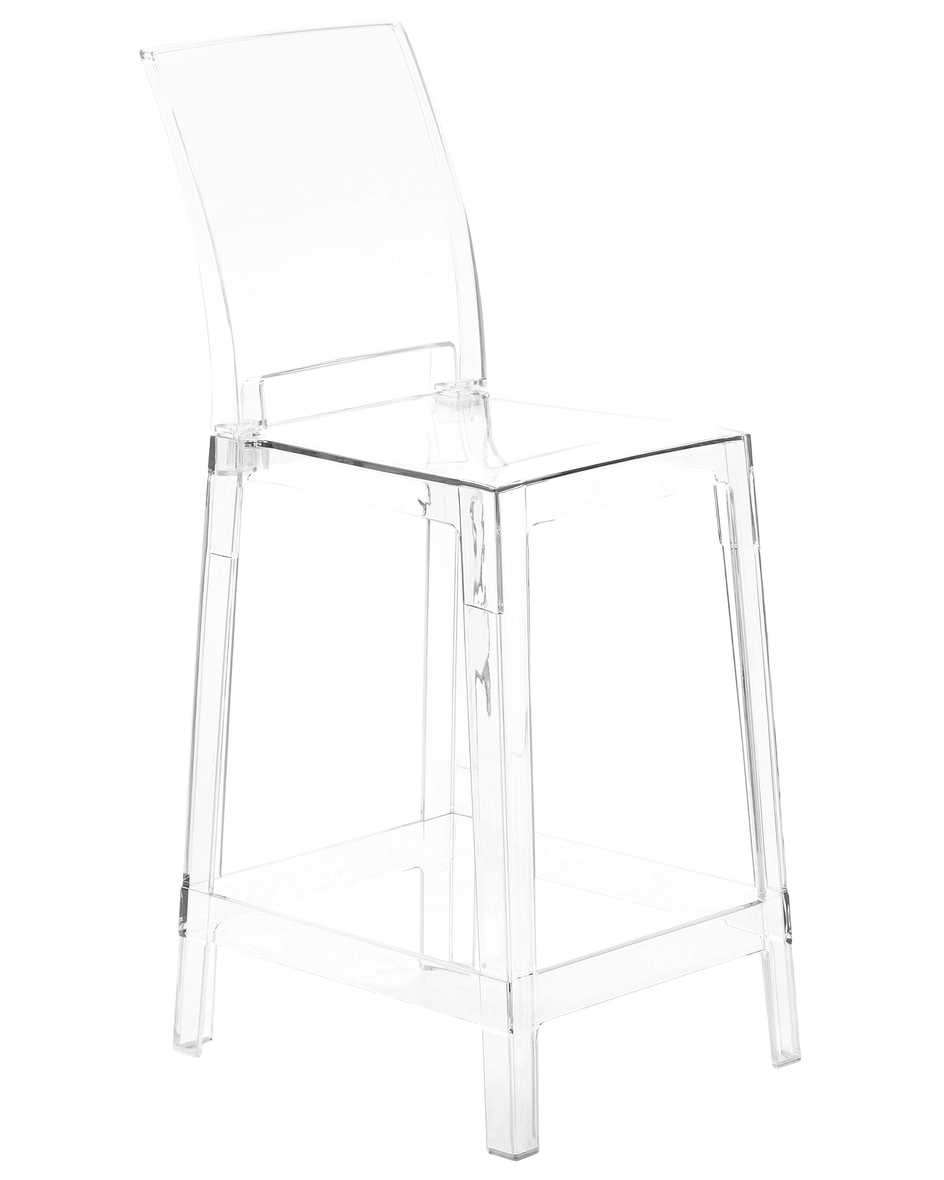 Set of 2 Bar Chairs WELLINGTON Transparent | Beliani.co.uk