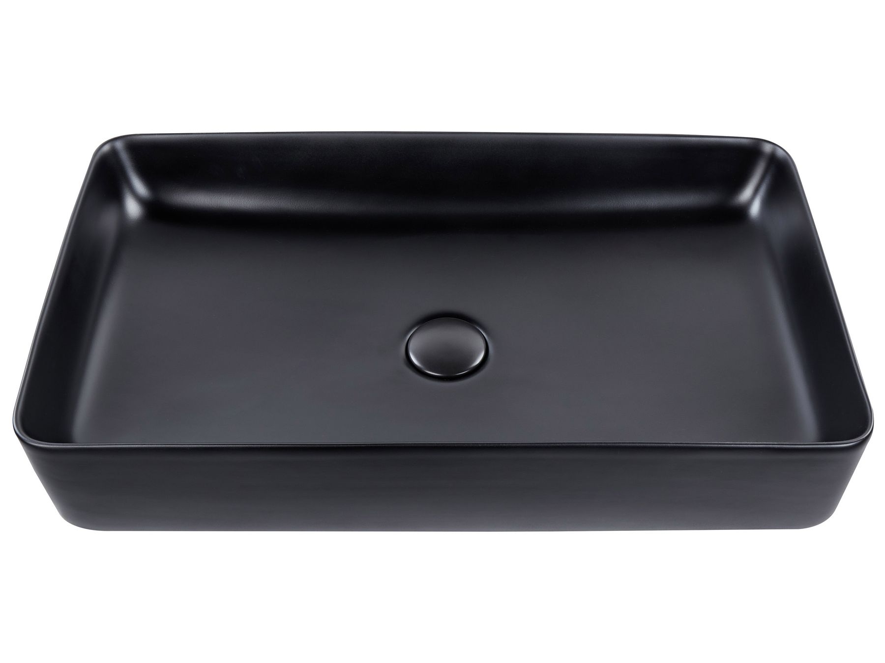 Countertop Basin 610 x 350 mm Black ULUA | Beliani.co.uk