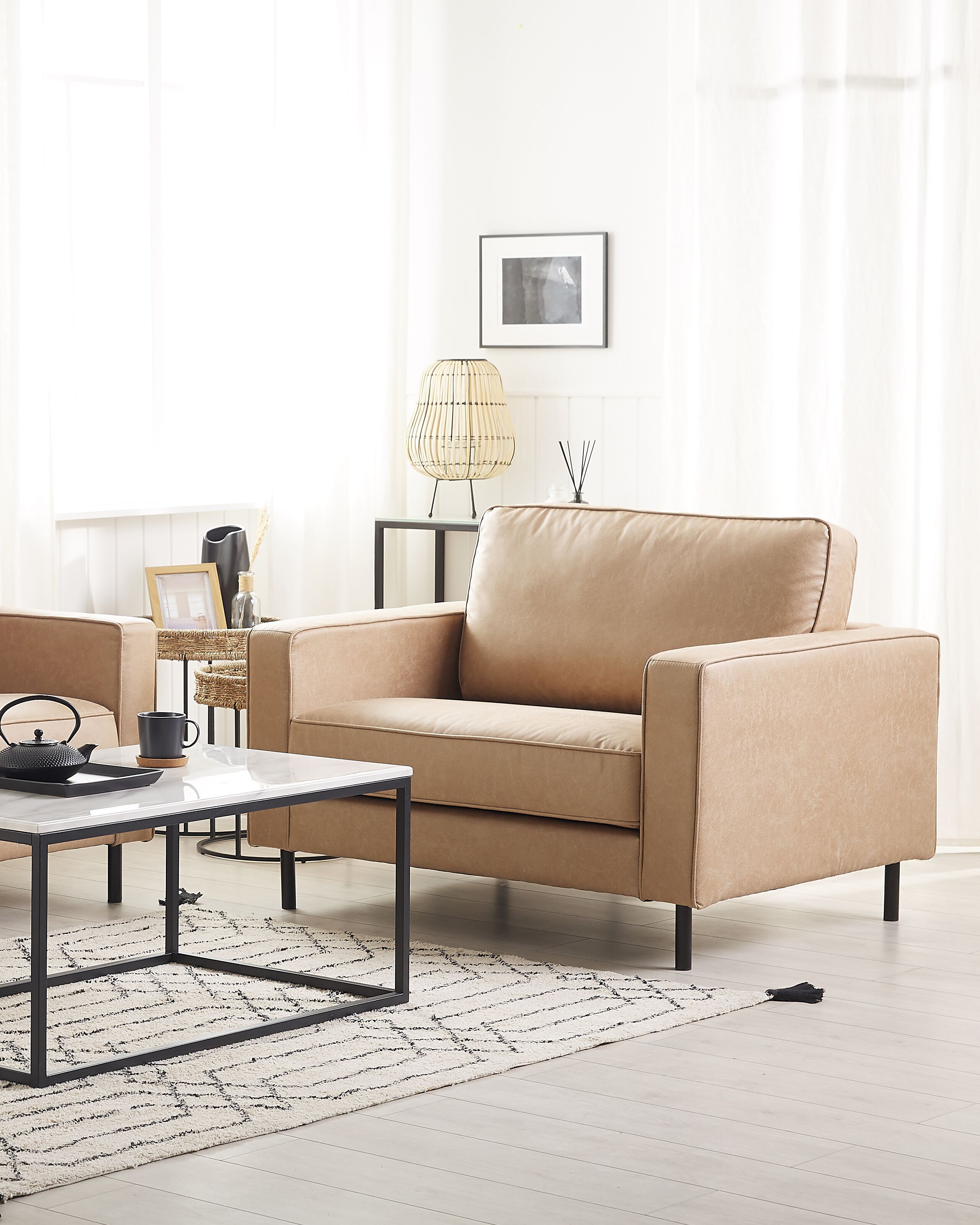 Sessel Kunstleder Beige SAVALEN | Beliani.ch