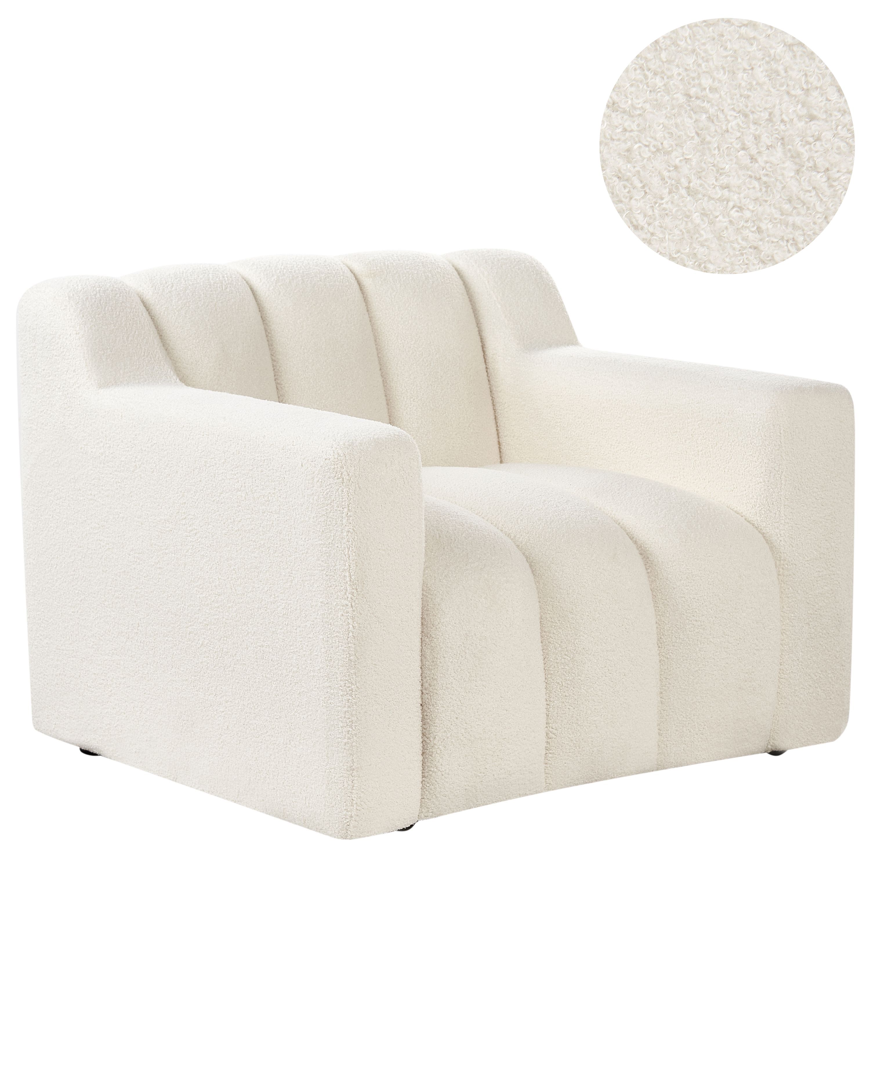 Armchair AGERUP Boucle Off-White | Beliani.co.uk