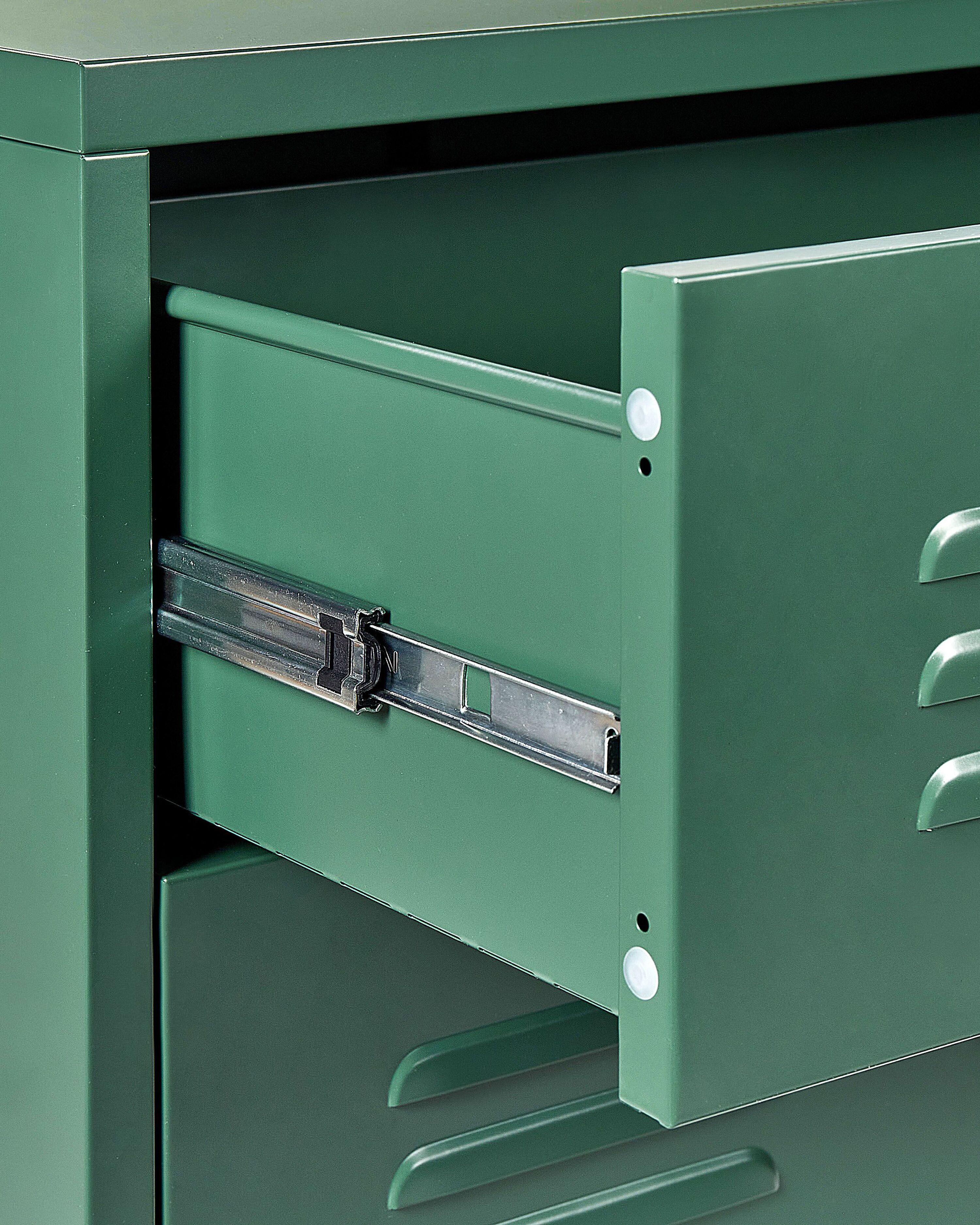 Meuble à tiroirs ENAGO Métal Vert foncé | Beliani.fr