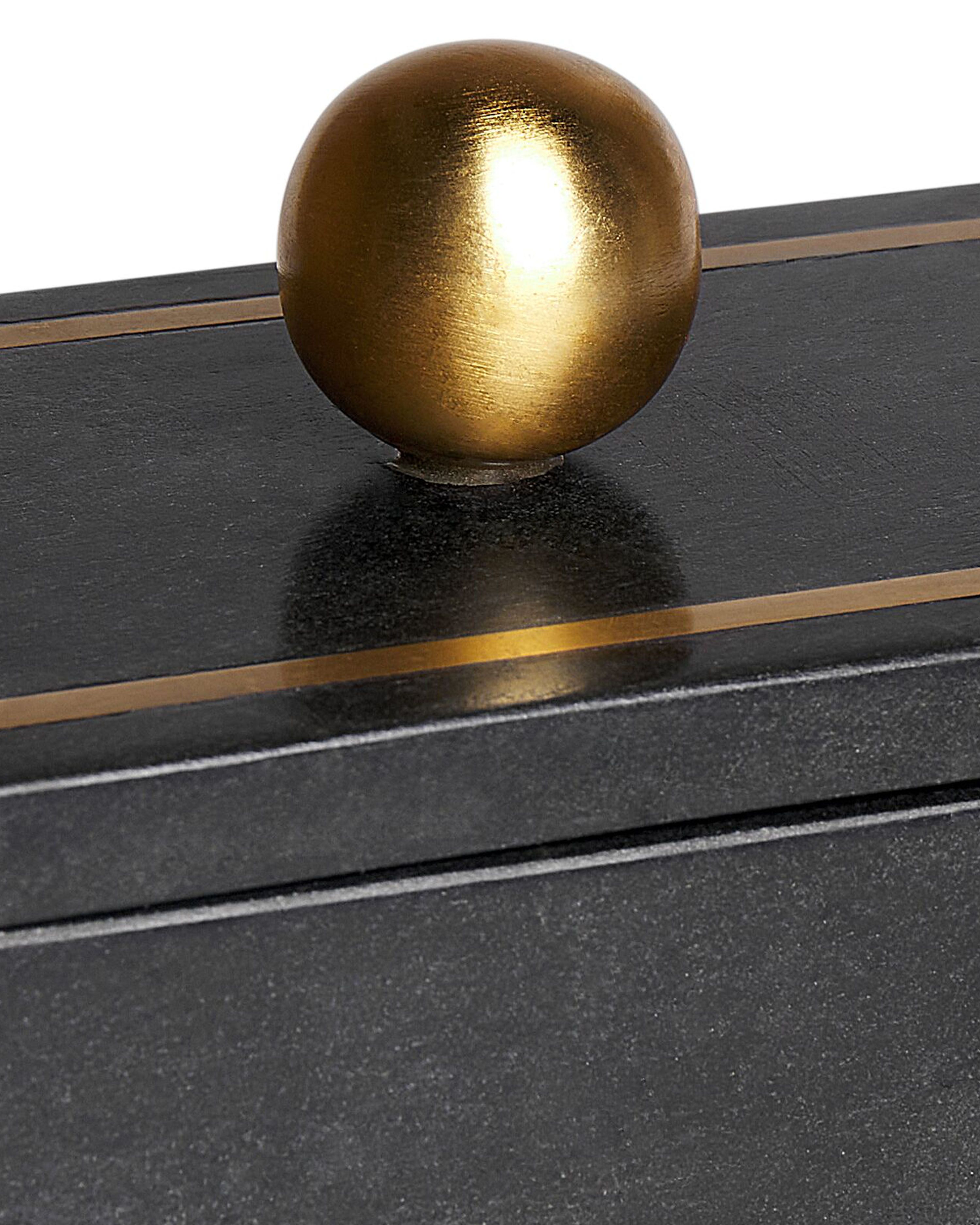 Marble Decorative Box Black CHALANDRI | Beliani.co.uk