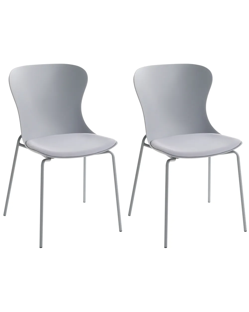 Set of 2 Dining Chairs PITSBURG Grey | Beliani.es
